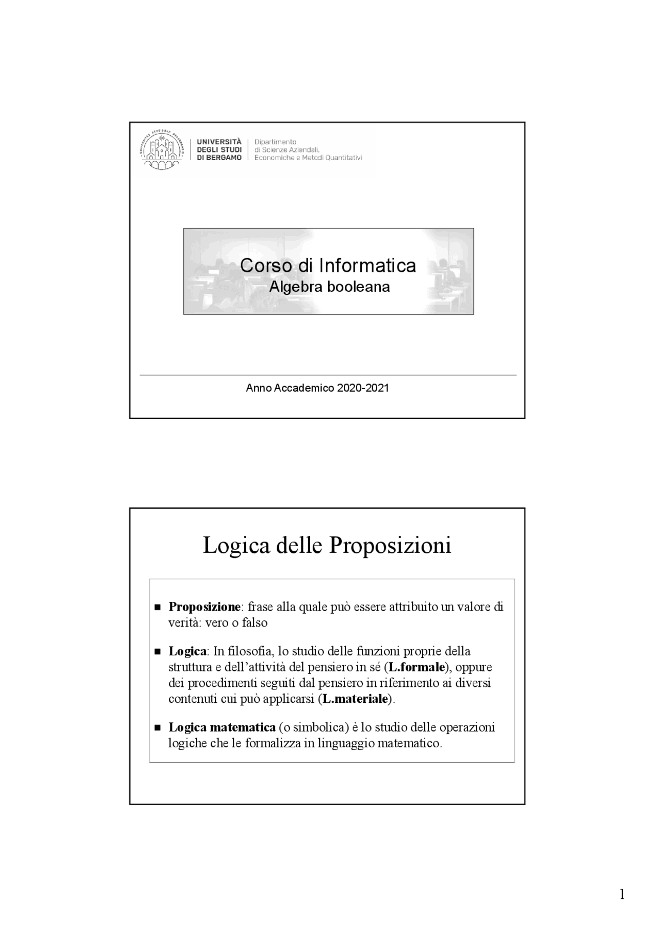 Elementi Di Informatica Docsity