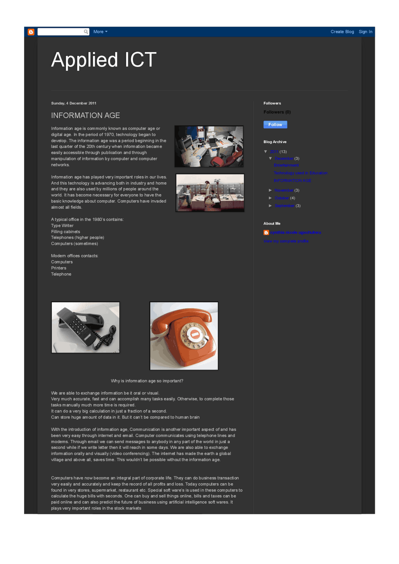 Applied ICT Knowledge worker - Docsity