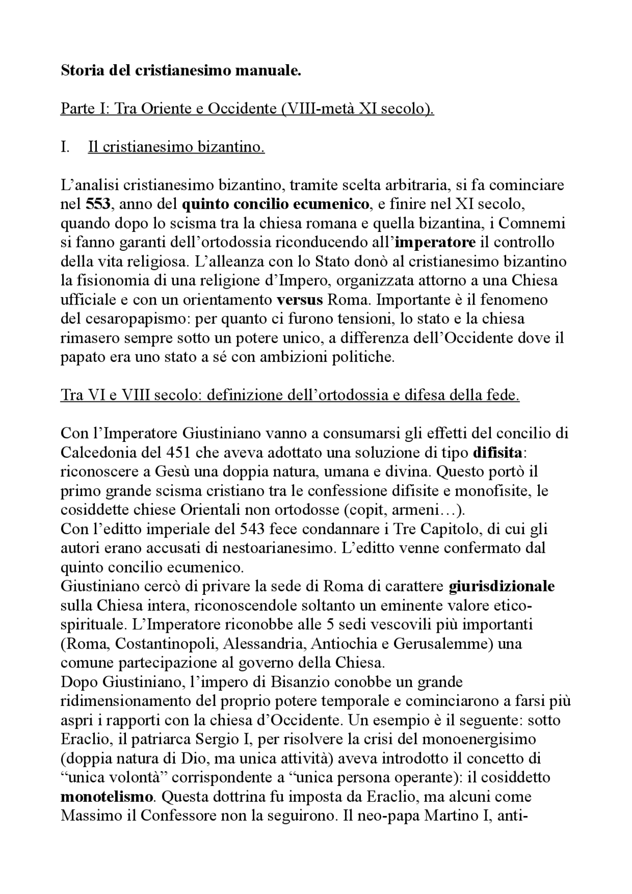 Storia Del Cristianesimo Ii Il Medioevo Di Marina Benedetti Docsity