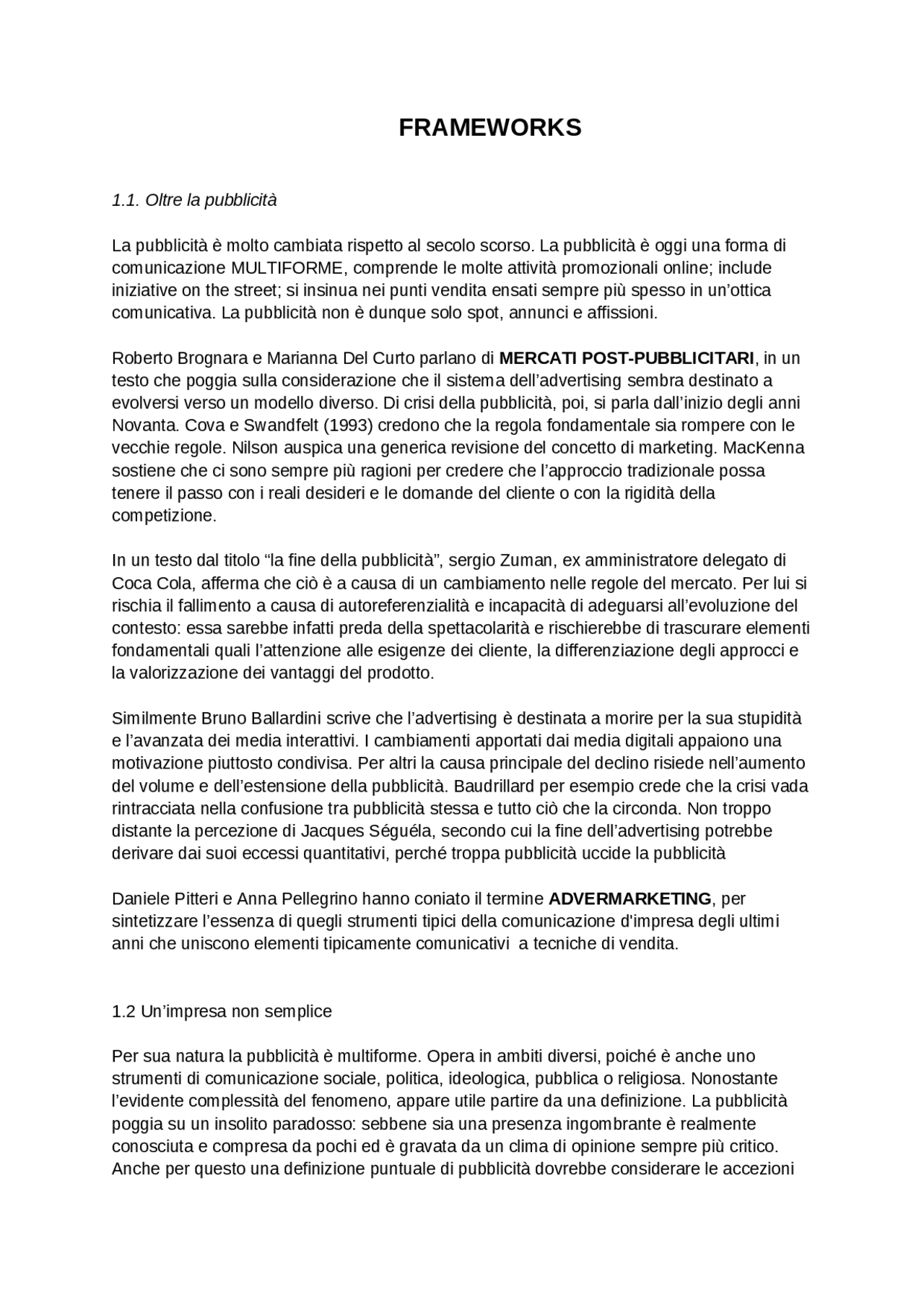 Pubblicità E Comunicazione Integrata Riassunto Libro Docsity