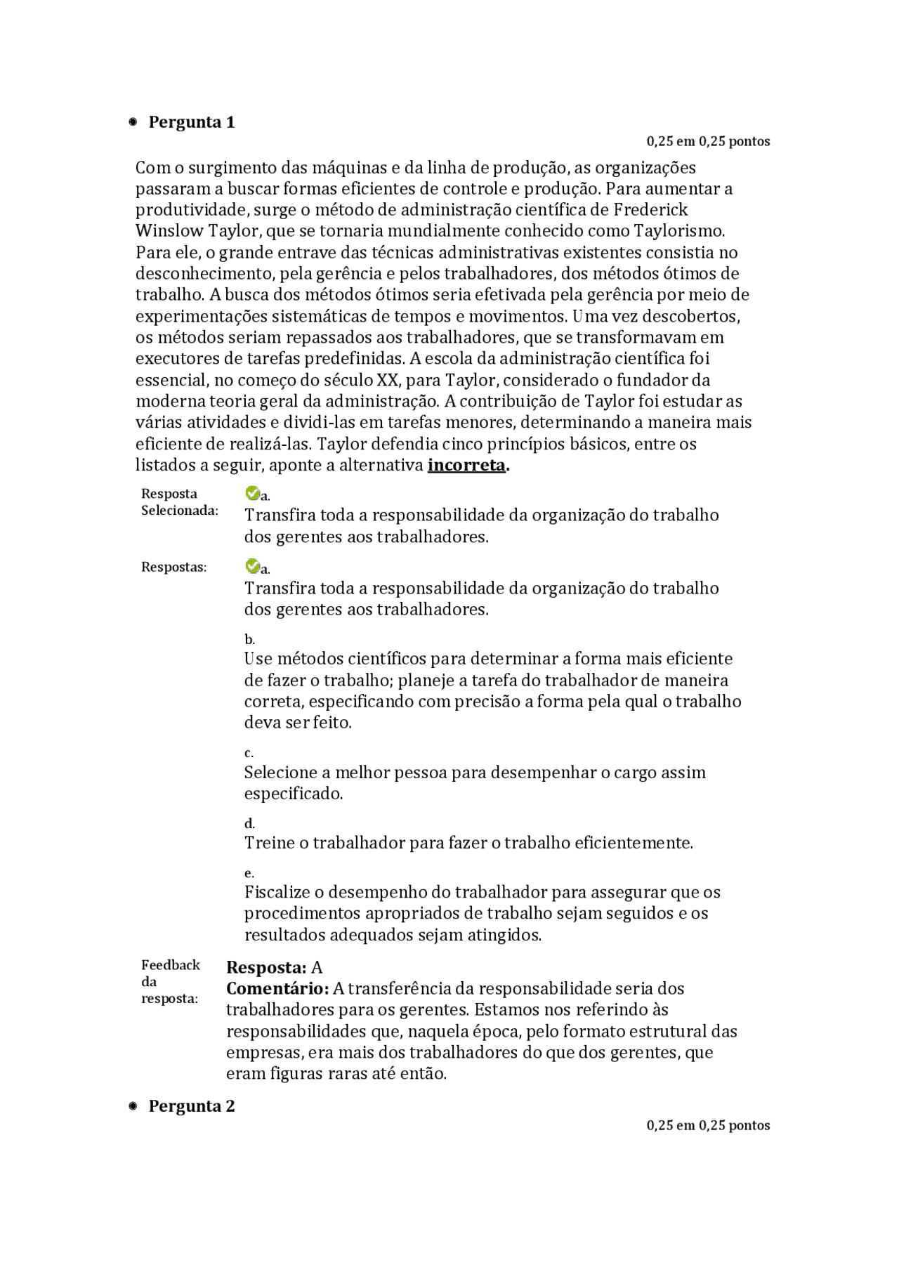 Questionário Unidade Ii Docsity