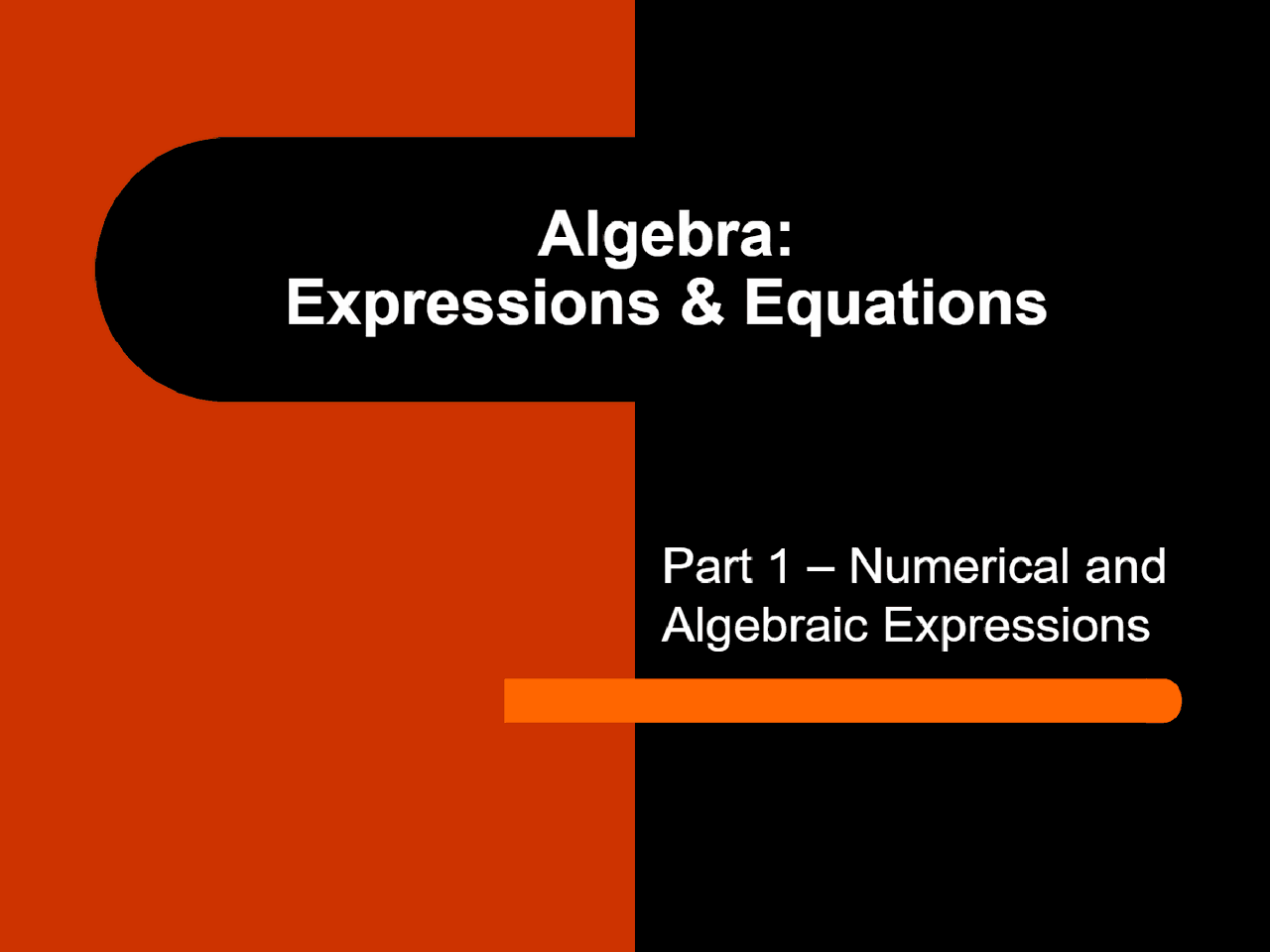 Algebraic Expressions & Equations - Docsity