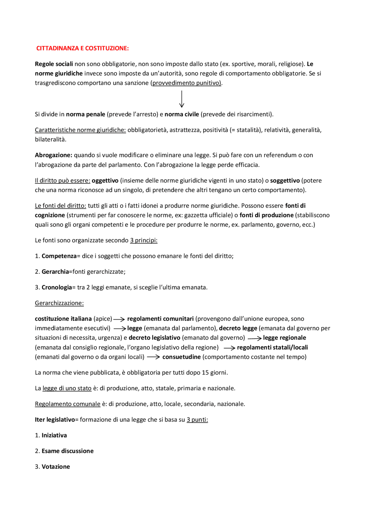 Cittadinanza Appunti Docsity