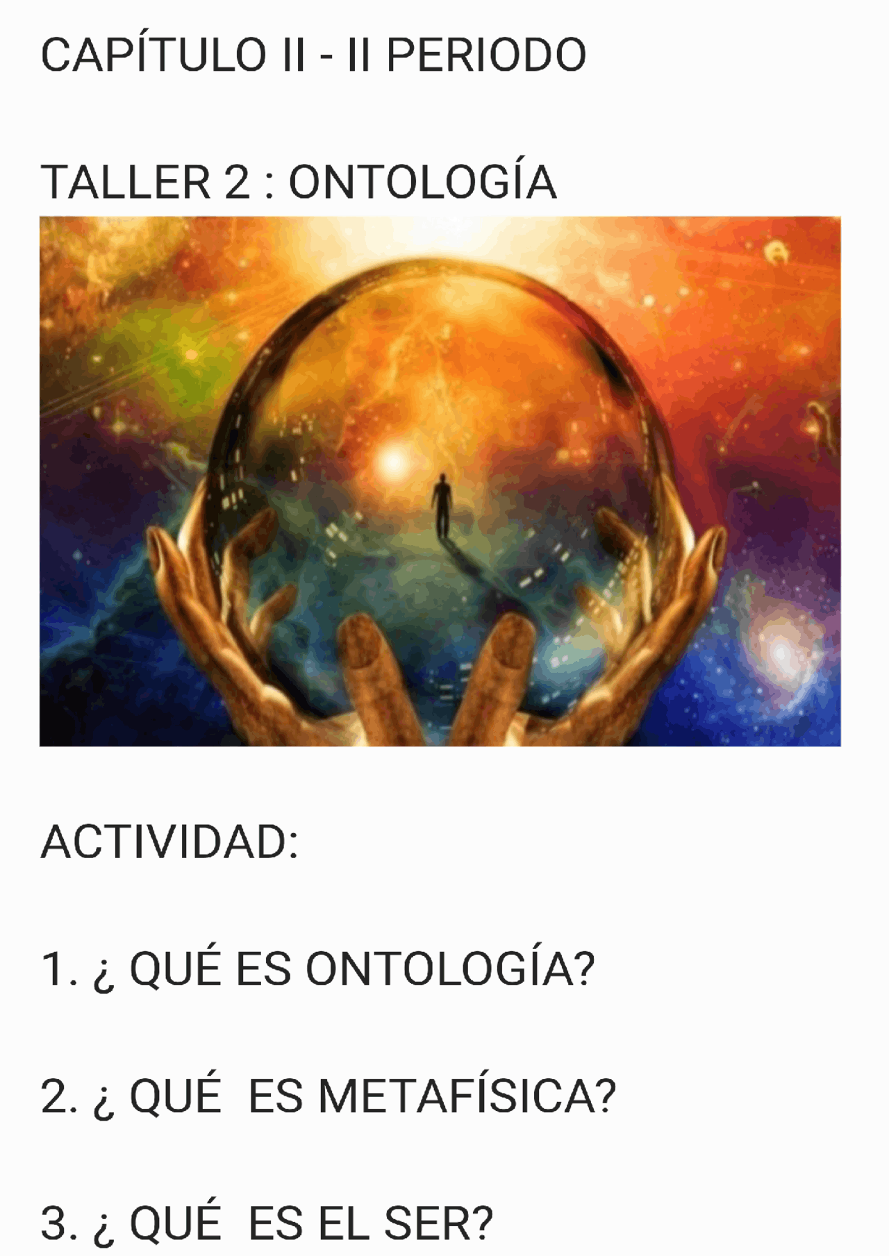 FILOSOFIA/ONTOLOGIA - Docsity