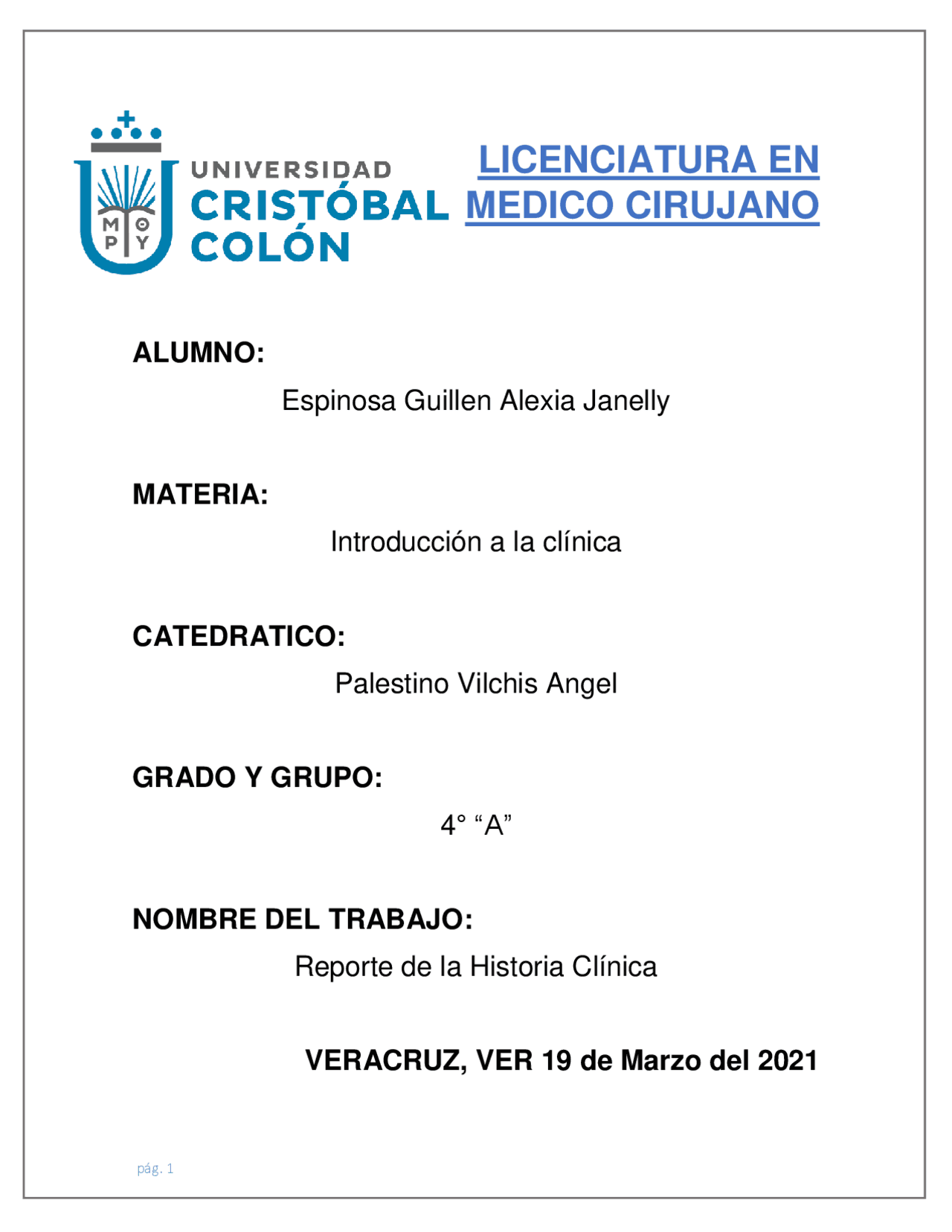 Caso Clínico De Ginecología Docsity
