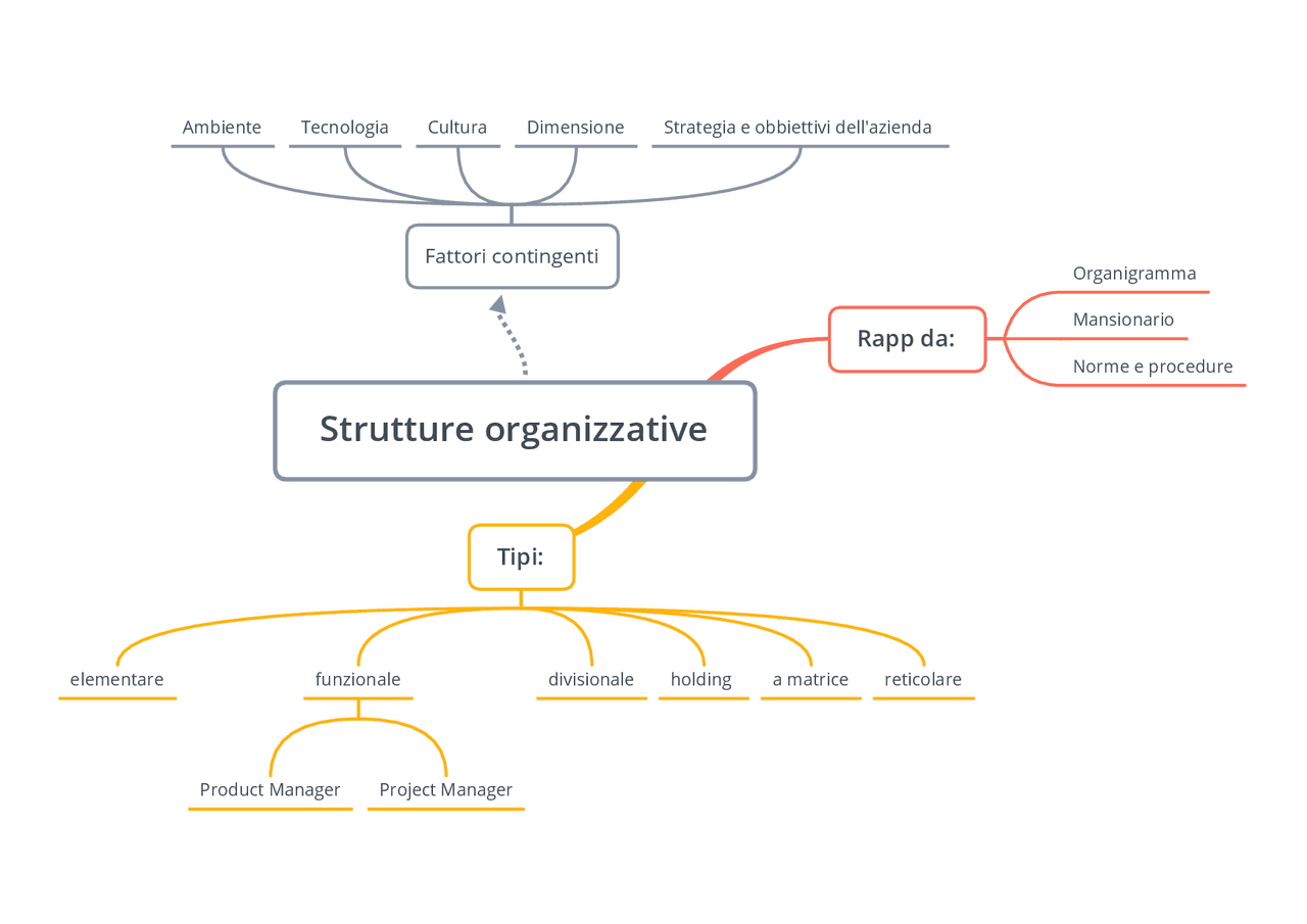 Mappa Concettuale Strutture Organizzative Severino Salvemini - Docsity
