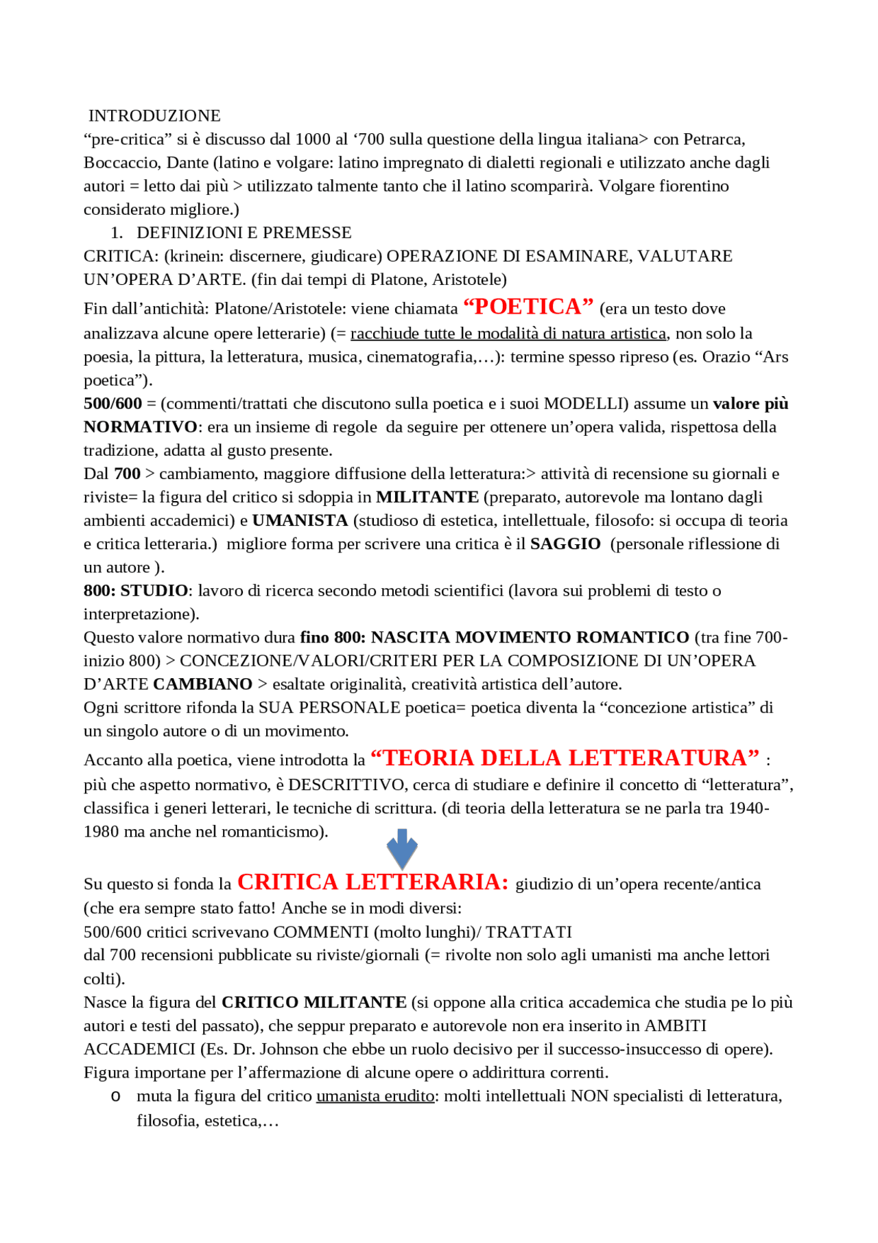 Riassunto Integrato A Lezione Docsity