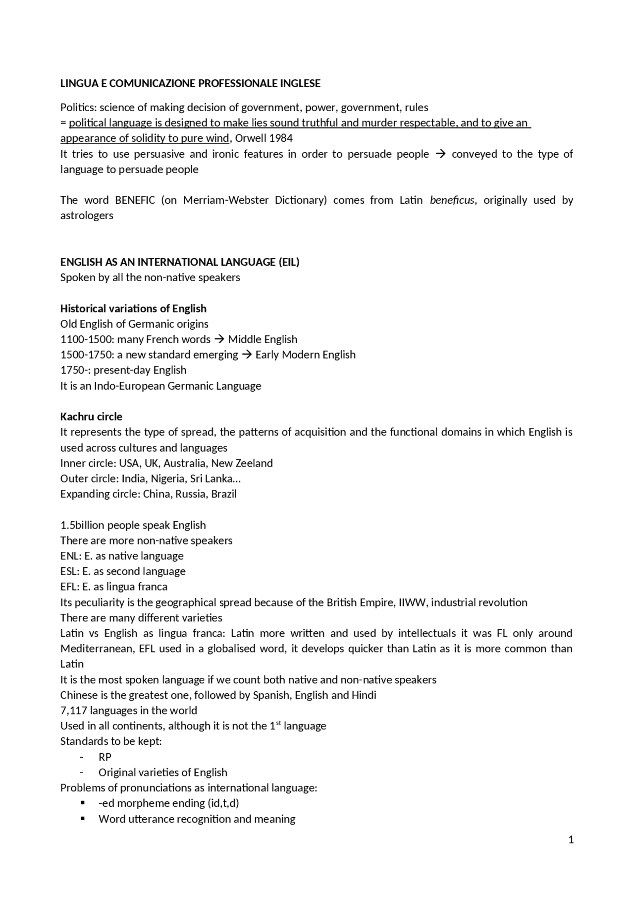 Comunicazione Professionale Inglese 3 Docsity