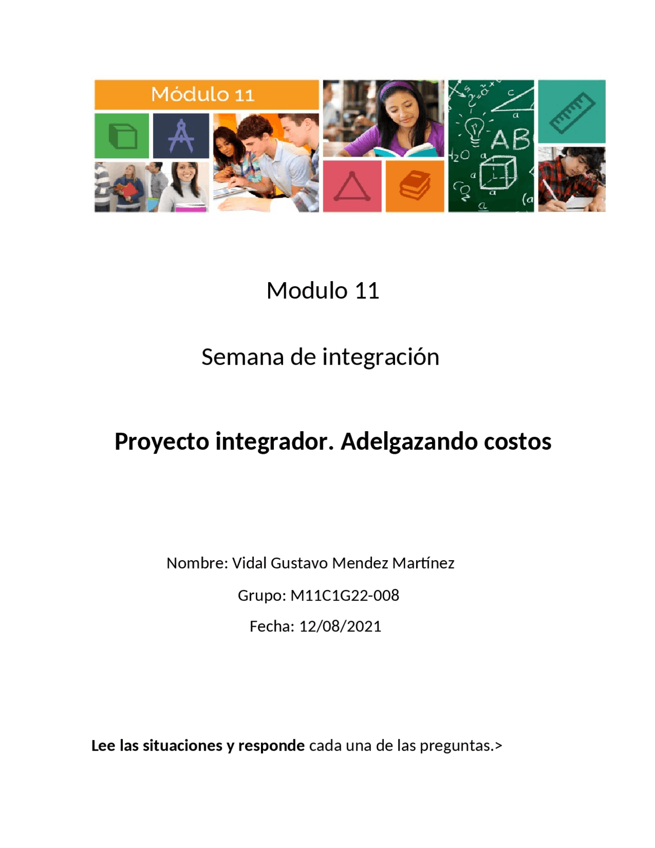 Modulo 11 Proyecto Integrador Ejercicios De Matemáticas Docsity