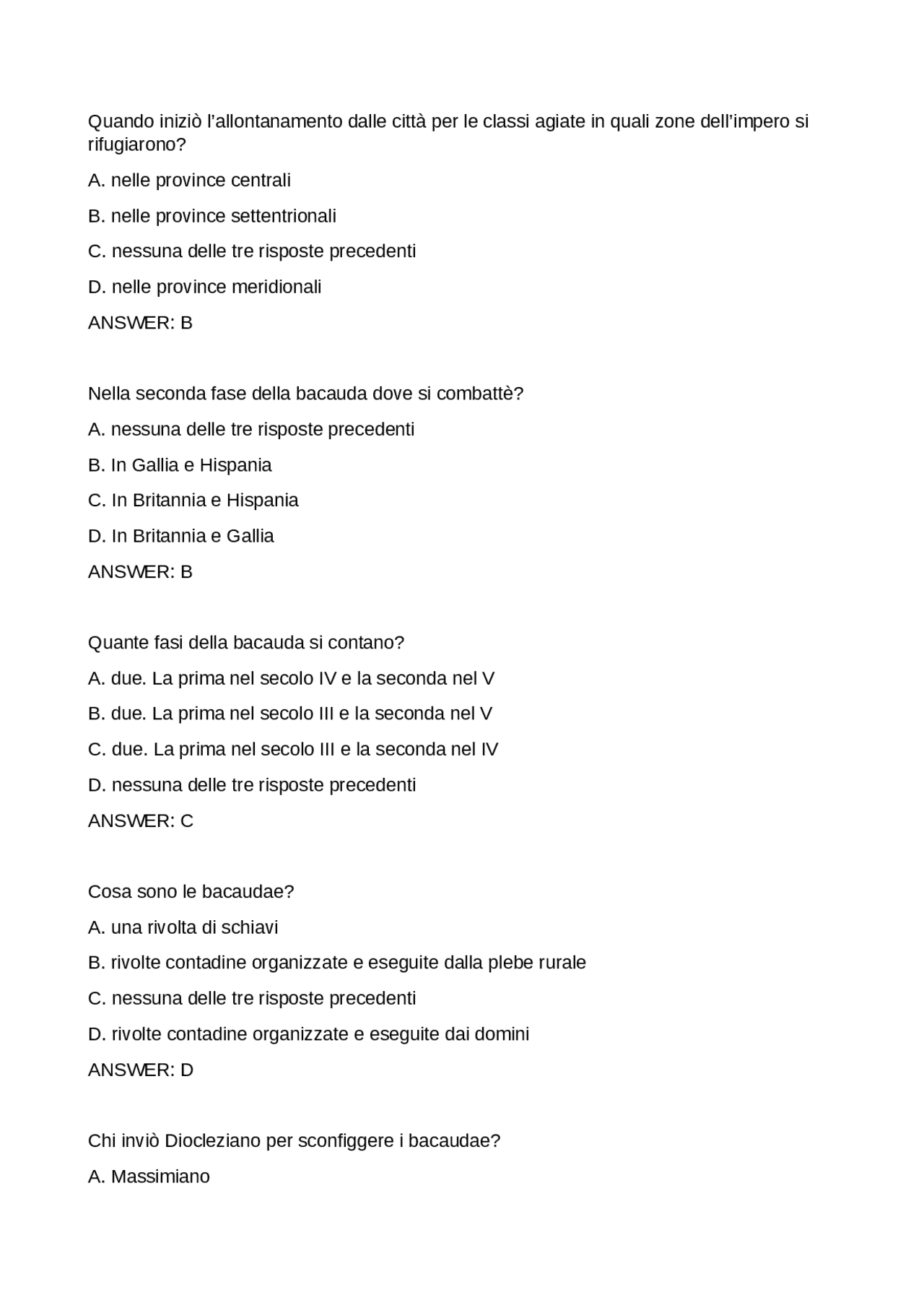 Storia medievale domande esame e-campus con risposta - Docsity