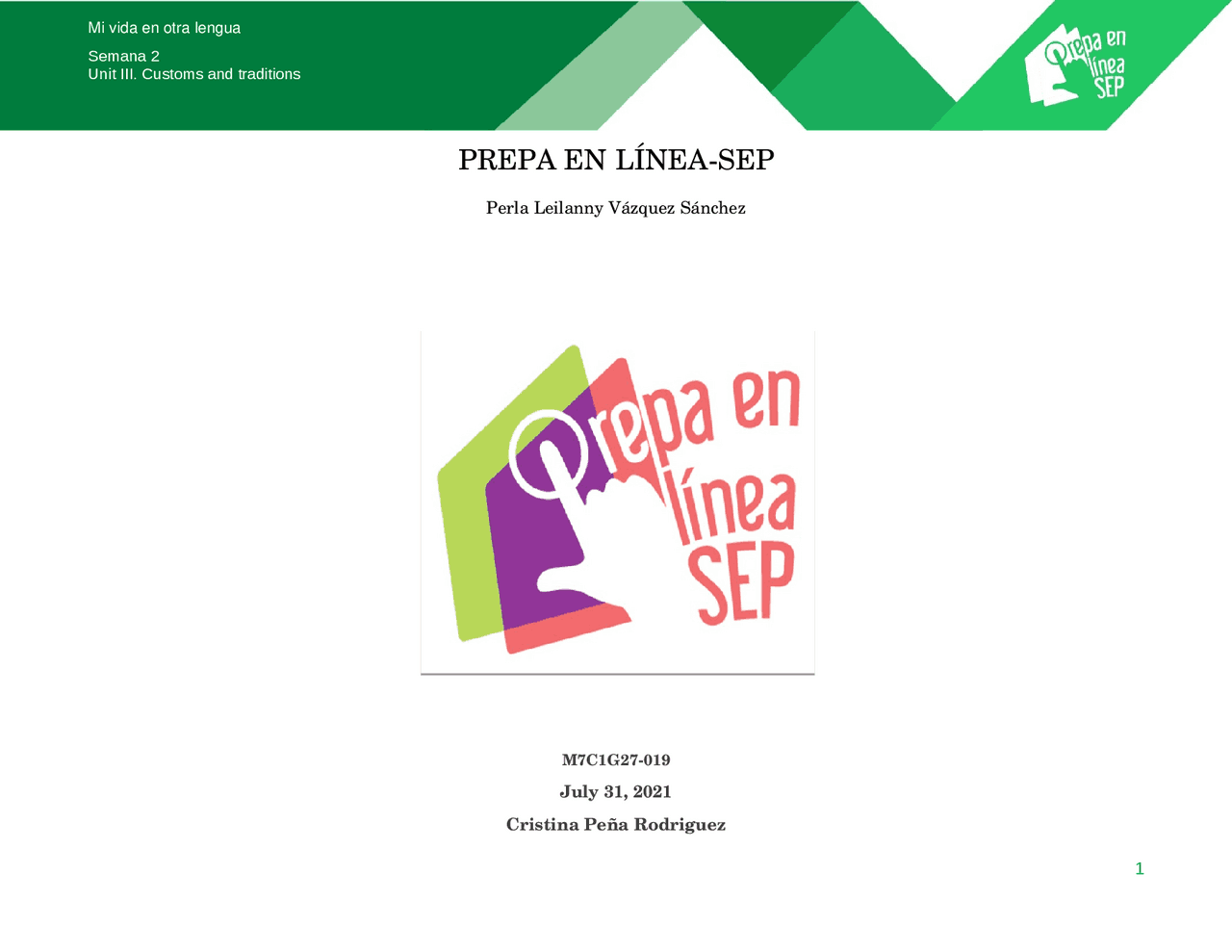 Actividad Integradora 3 A Happy Day Ejercicios De Inglés Docsity