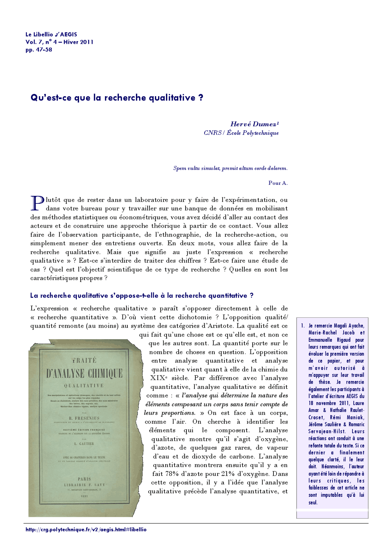 Quest Ce Que La Recherche Qualitative Docsity