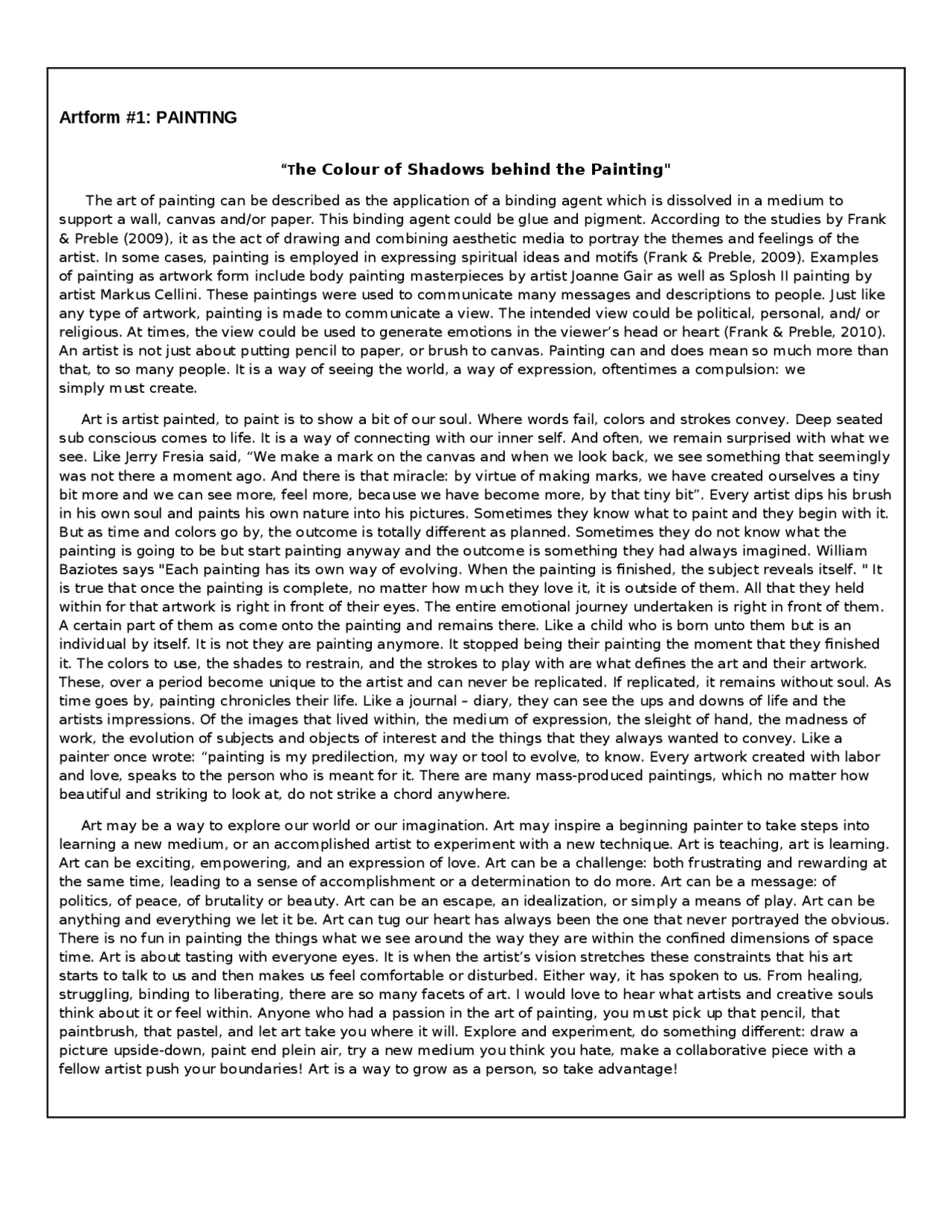 Life Journey Reflection - Docsity