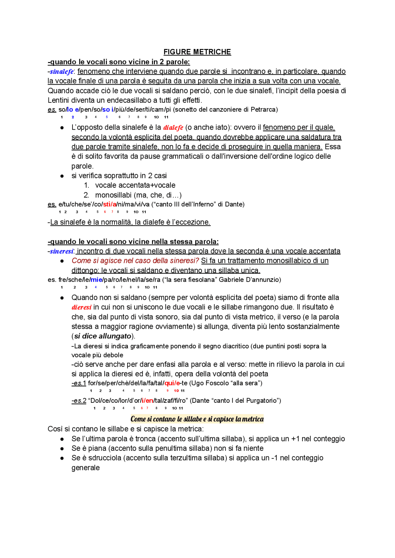 Figure Metriche E Retoriche Schemi E Mappe Concettuali Di Letteratura