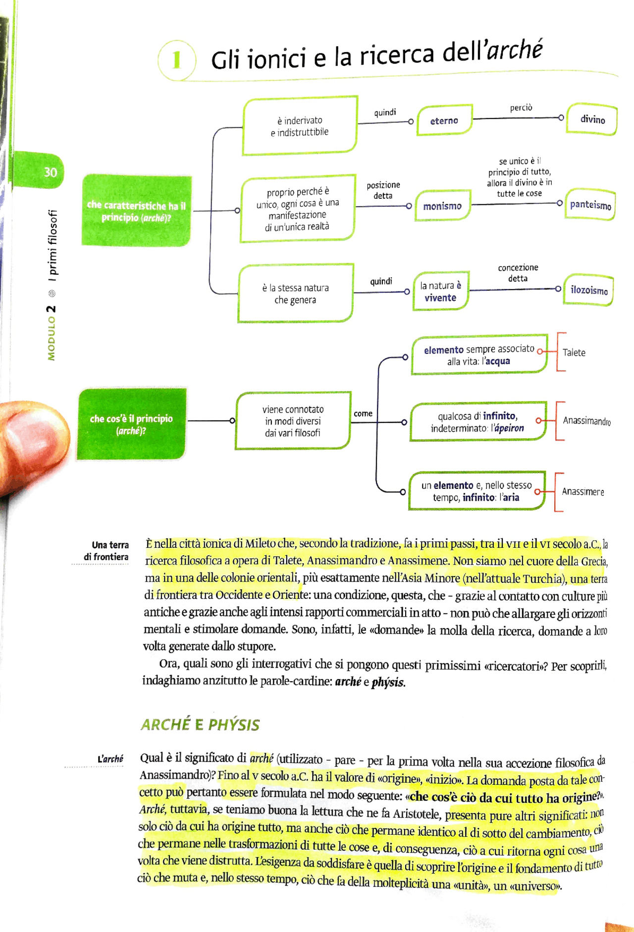 Filosofia ionica, archè e i primi filosofi - Docsity