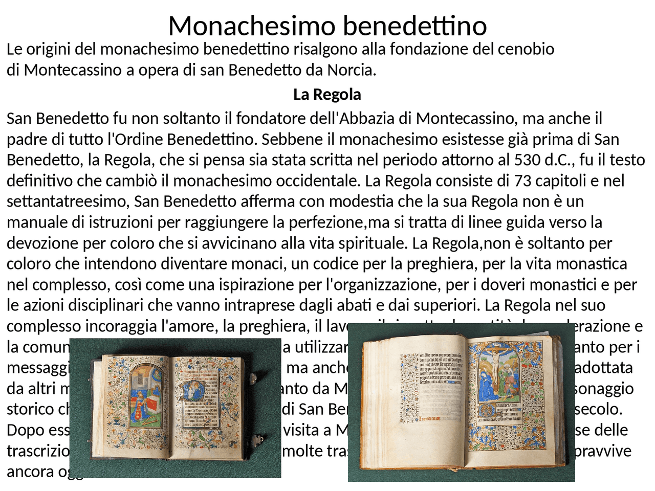 Monachesimo benedettino - Docsity