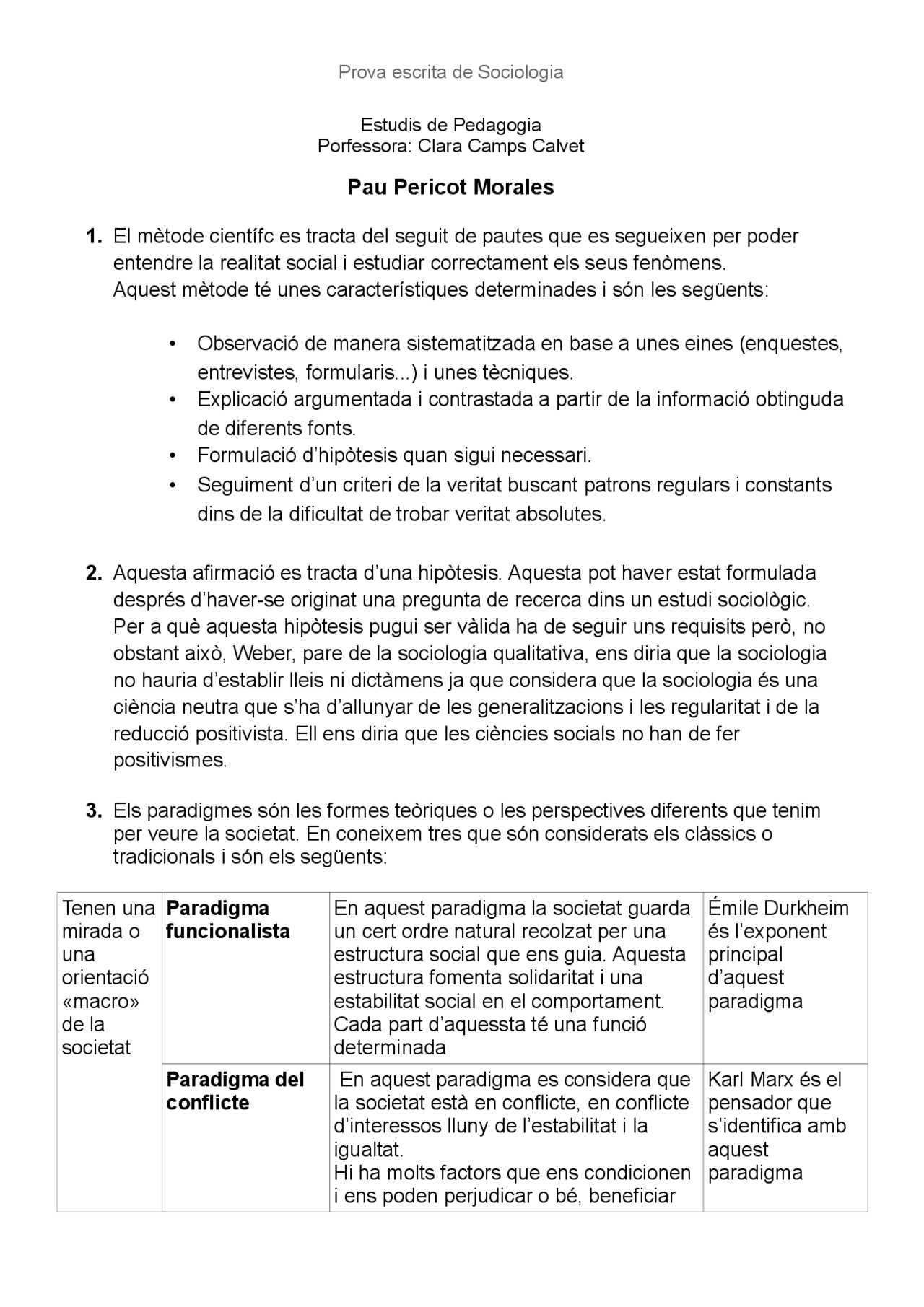 Examen De Sociologia Docsity