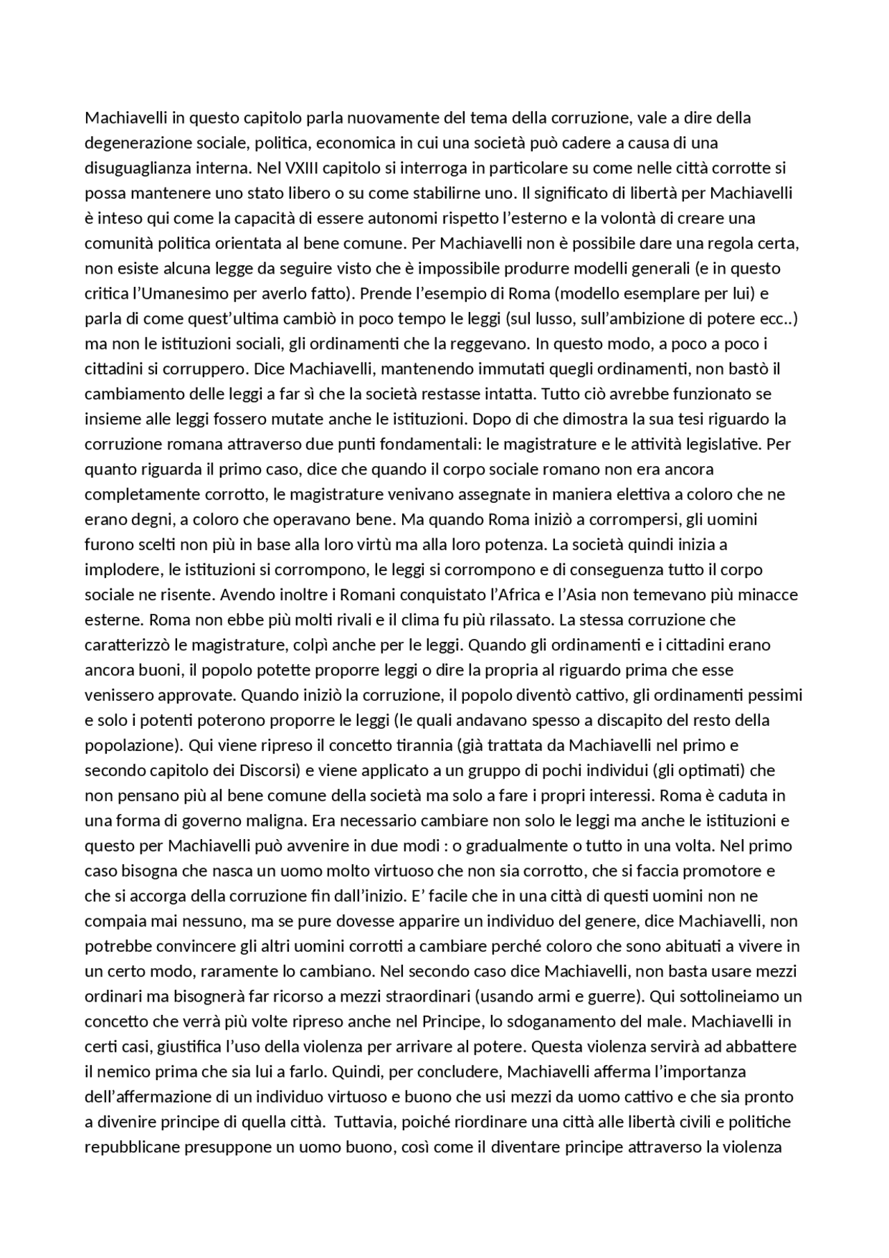 Discorsi Di Machiavelli Docsity