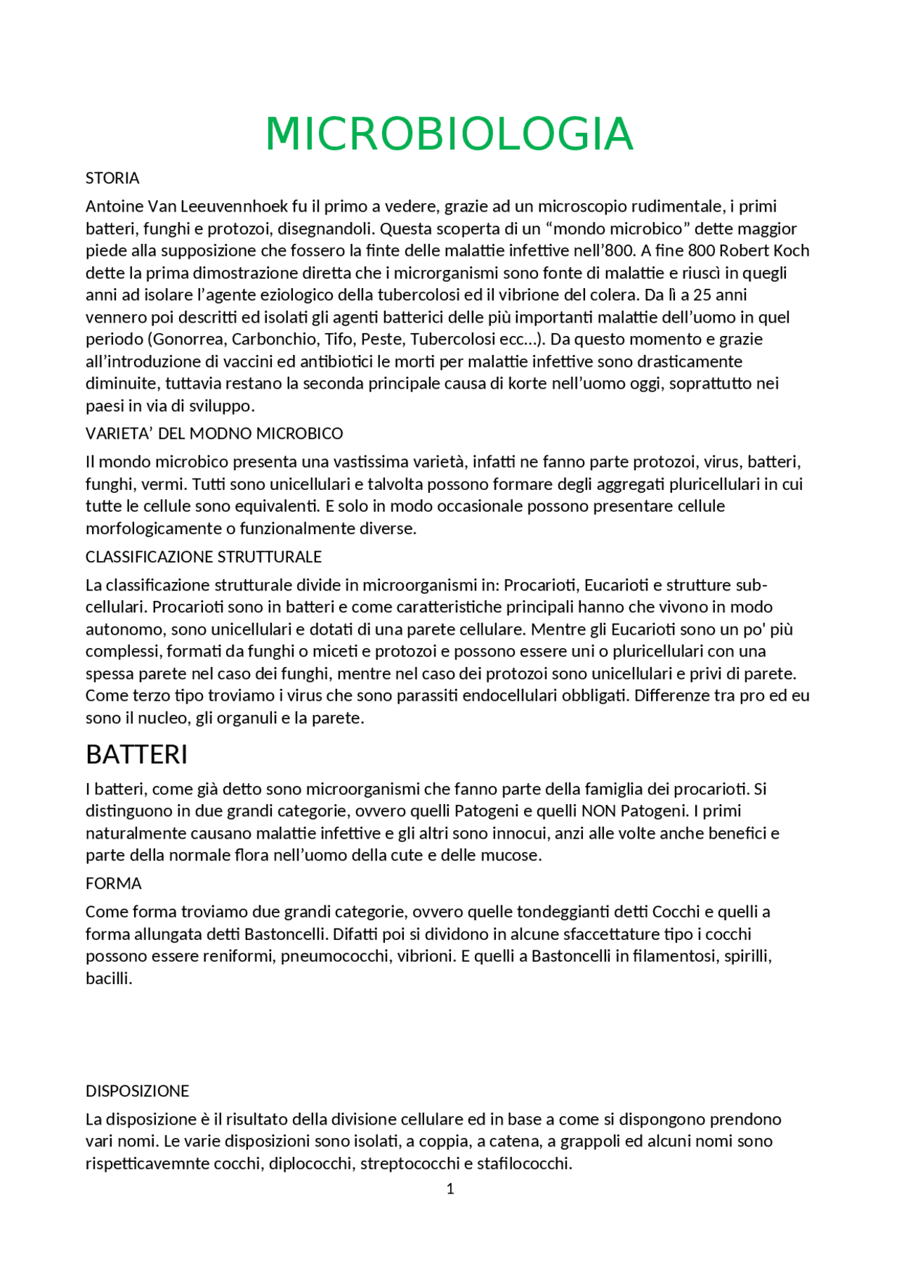 Appunti Di Microbiologia Docsity