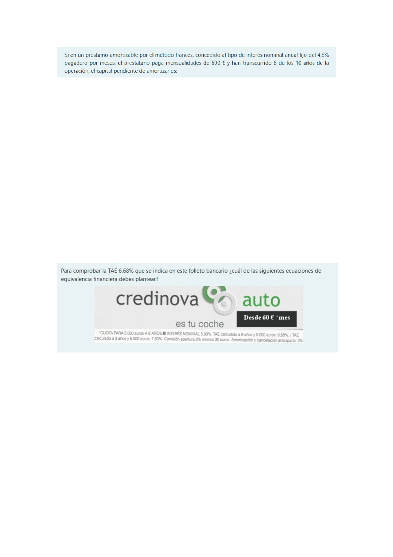 Ejercicios Autoevaluación Docsity