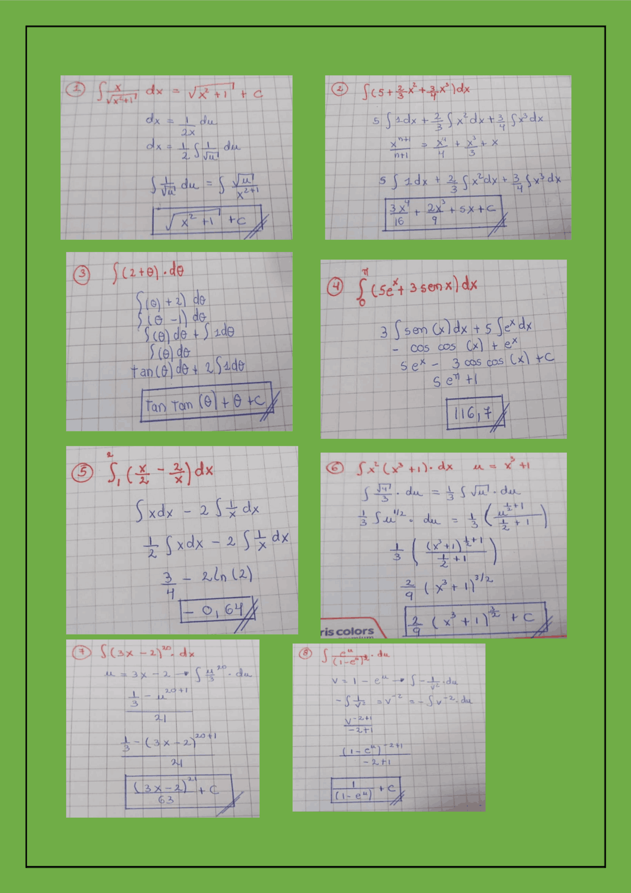 Ejercicios De Calculo Integral Docsity