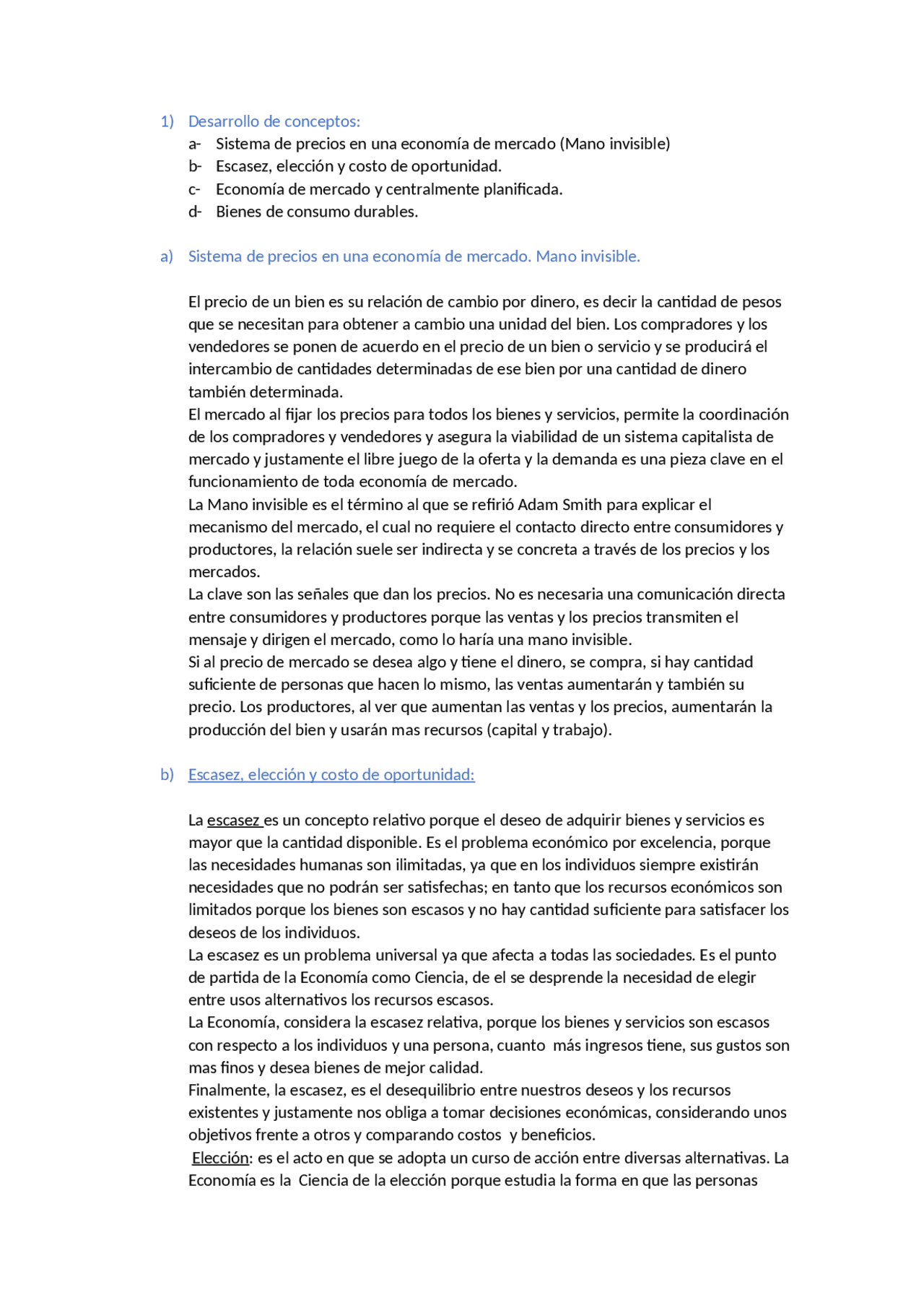 Primer Parcial De Economia Exámenes De Economía I Docsity