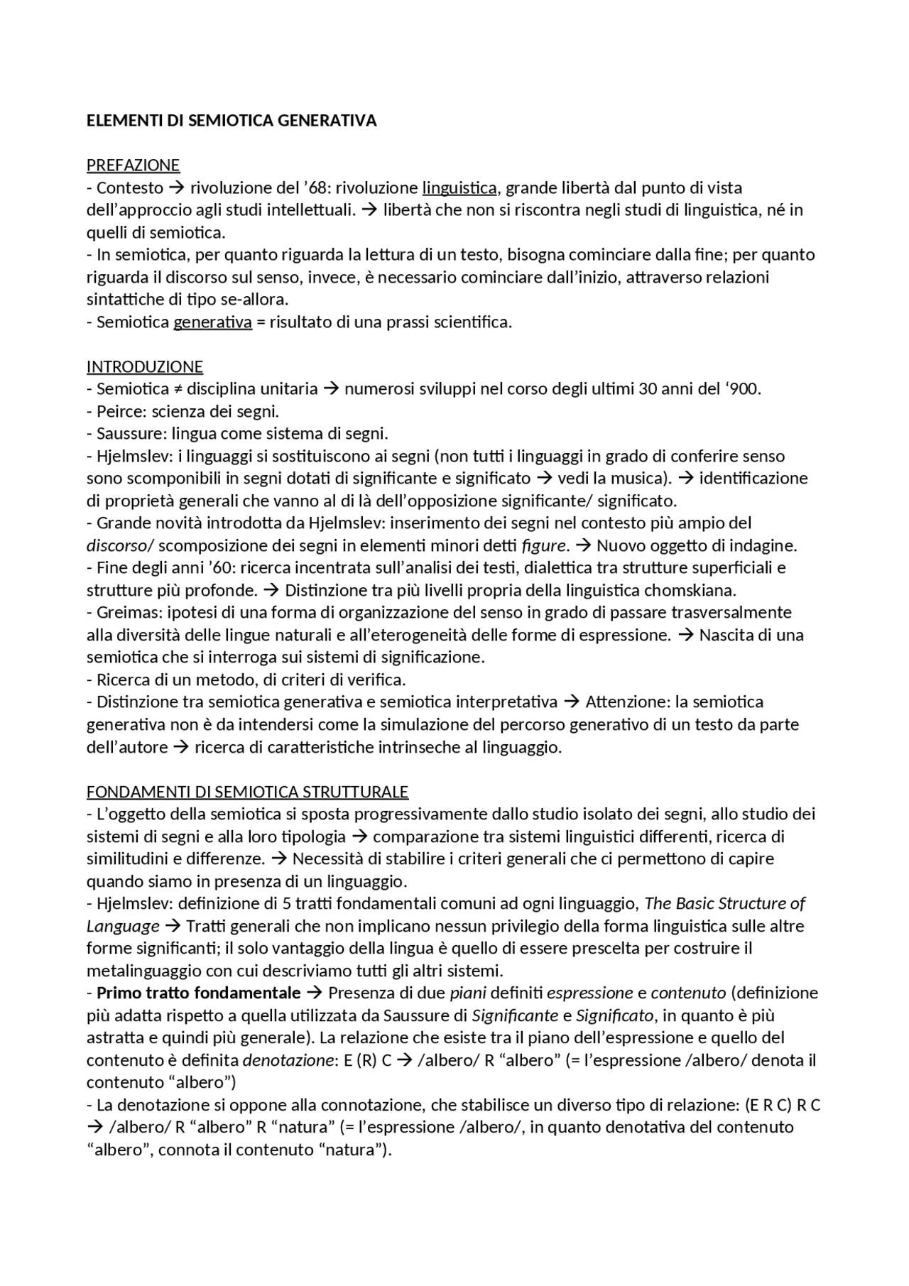 Elementi Di Semiotica Generativa Marsciani E Zinna Docsity