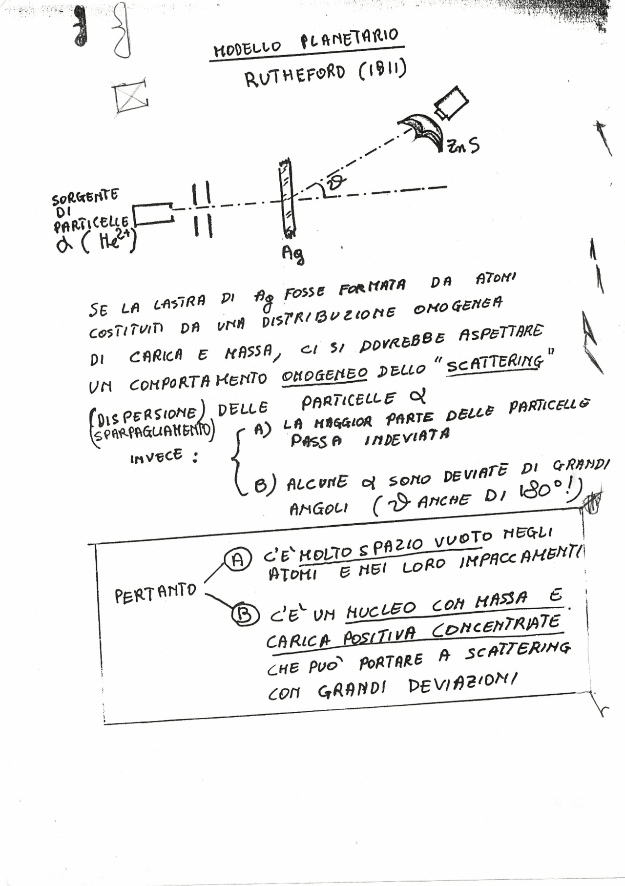 Appunti modello planetario rutherford - Docsity