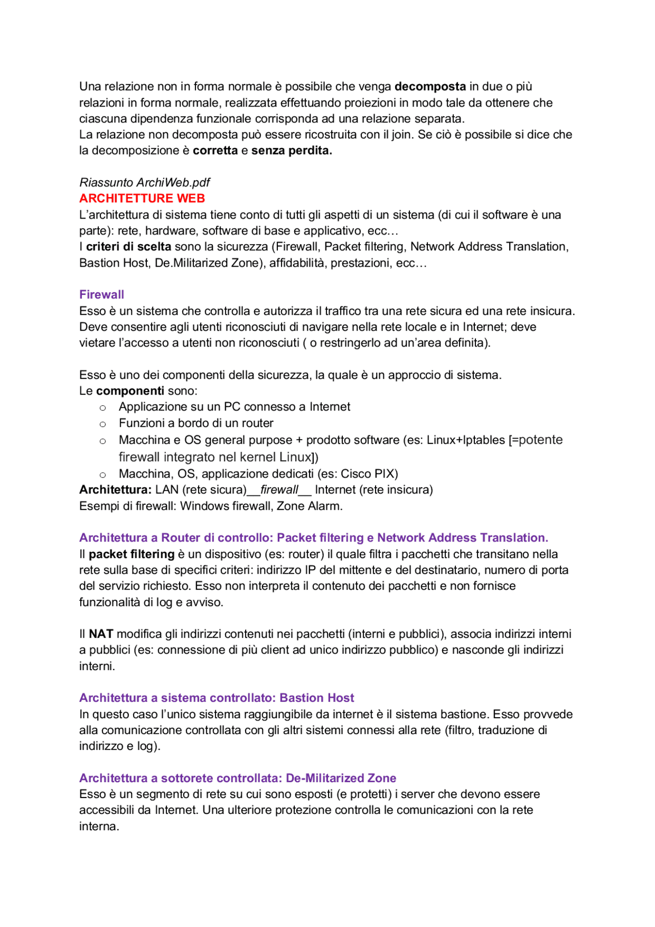 Teoria Basi Di Dati E Web Docsity