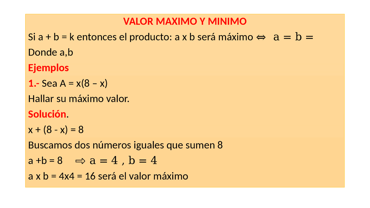 Maximizacion de ecuaciones matematicas - Docsity