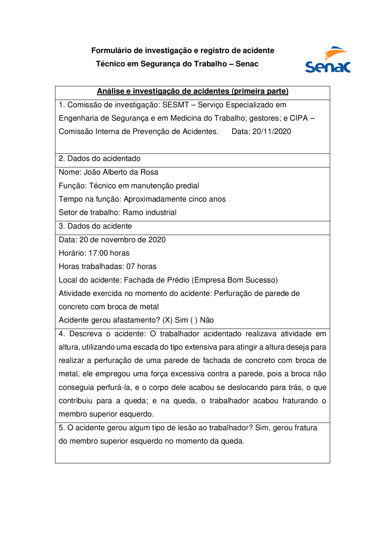 Trabalho SeguranÇa Do Trabalho Docsity