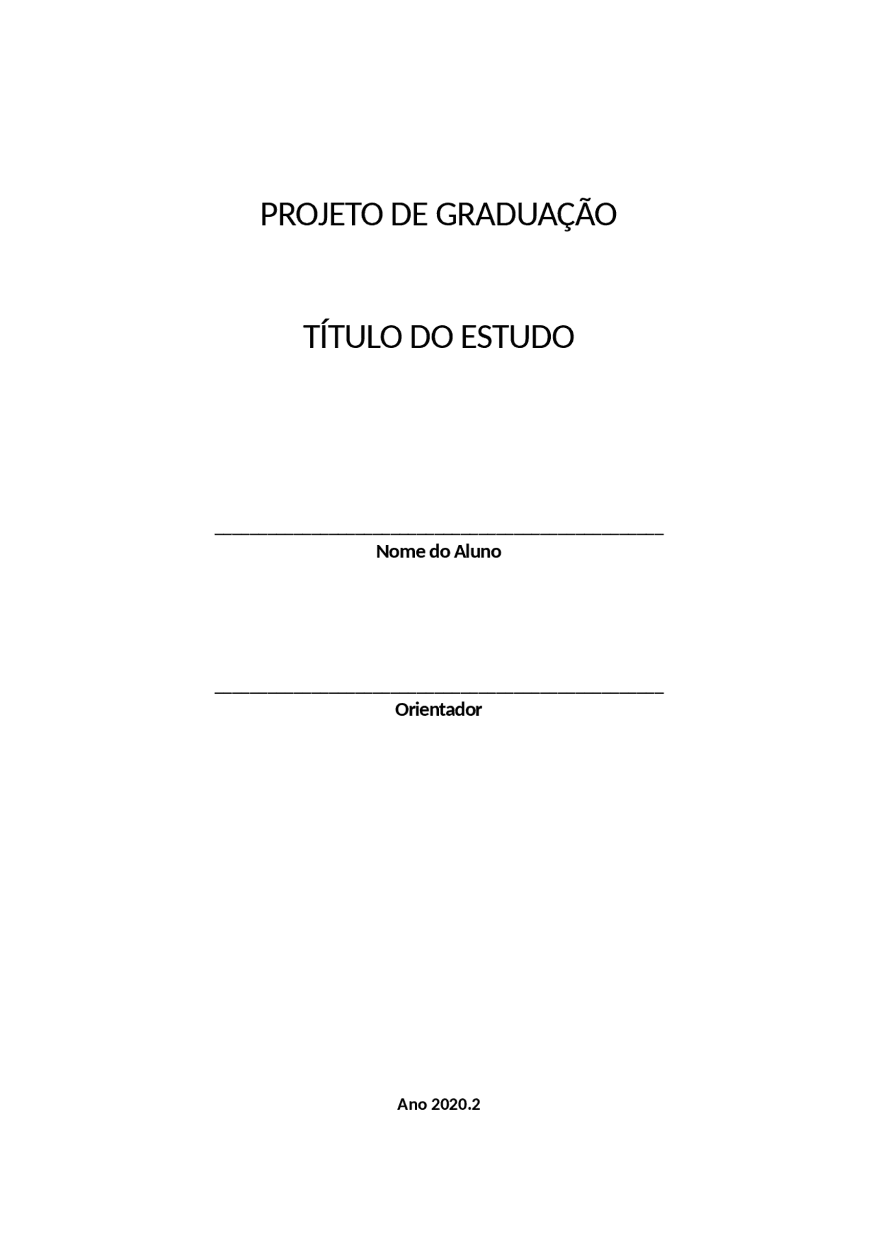 Modelo De Projeto De GraduaÇÃo Docsity