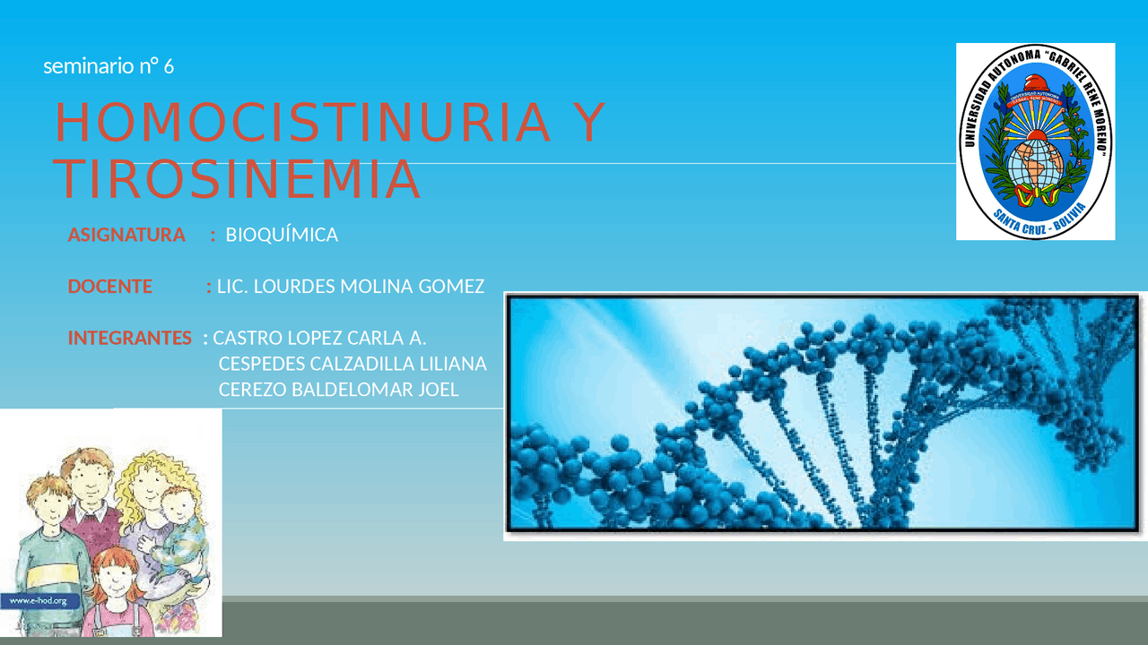 Homocistinuria y tirosinemia - Docsity