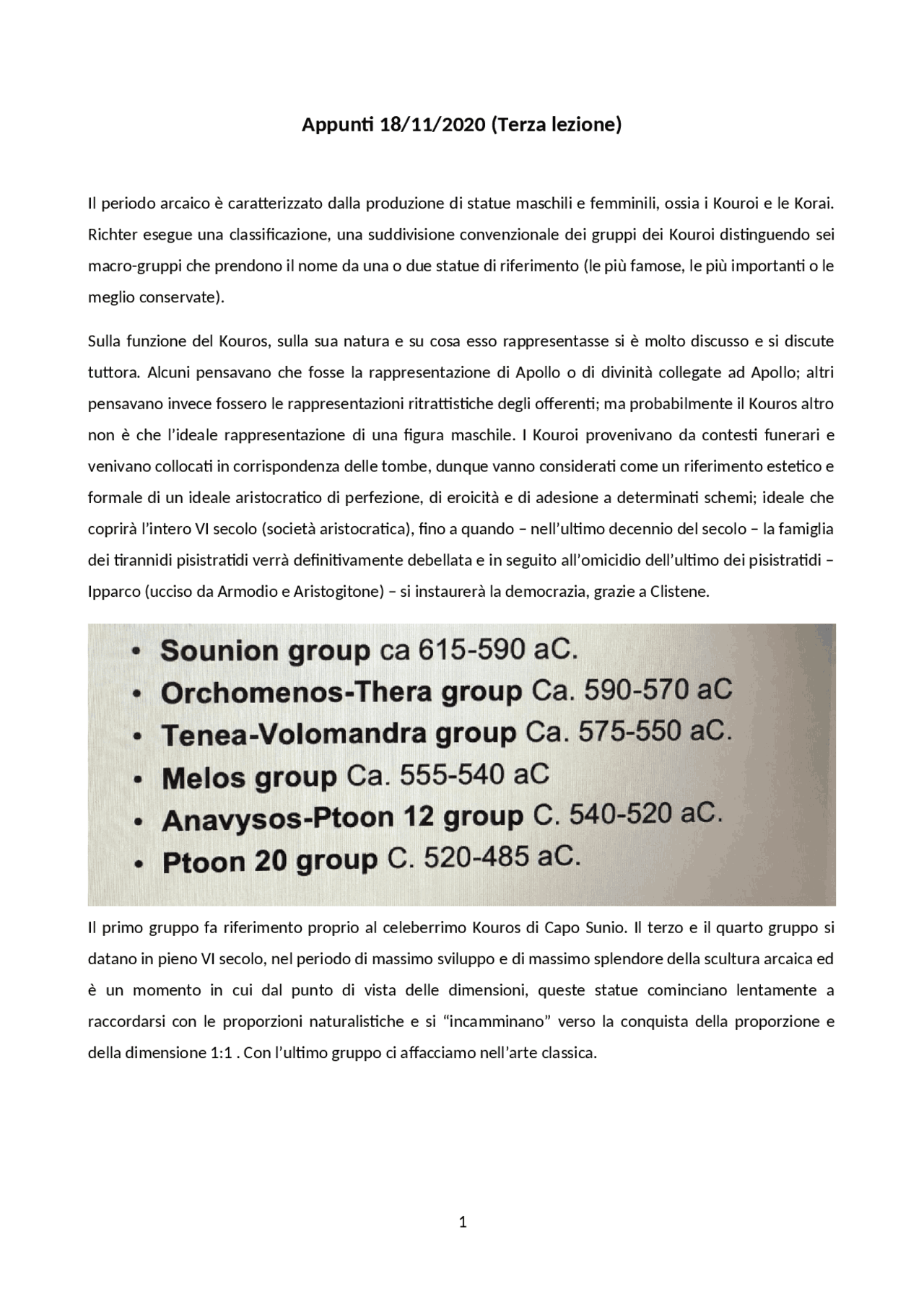 Periodo Arcaico E Kouroi Docsity