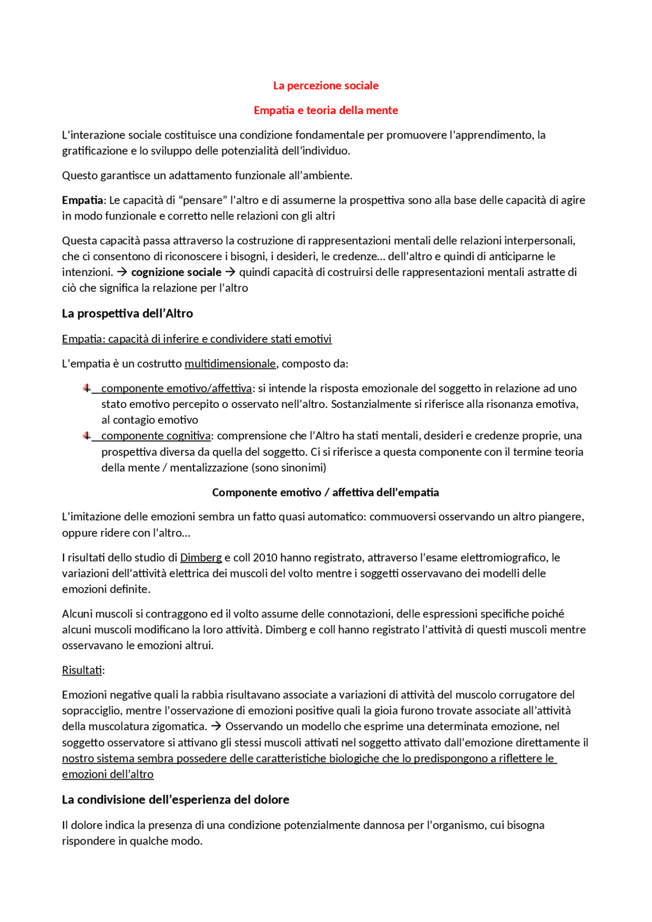 La Cognizione Sociale Docsity