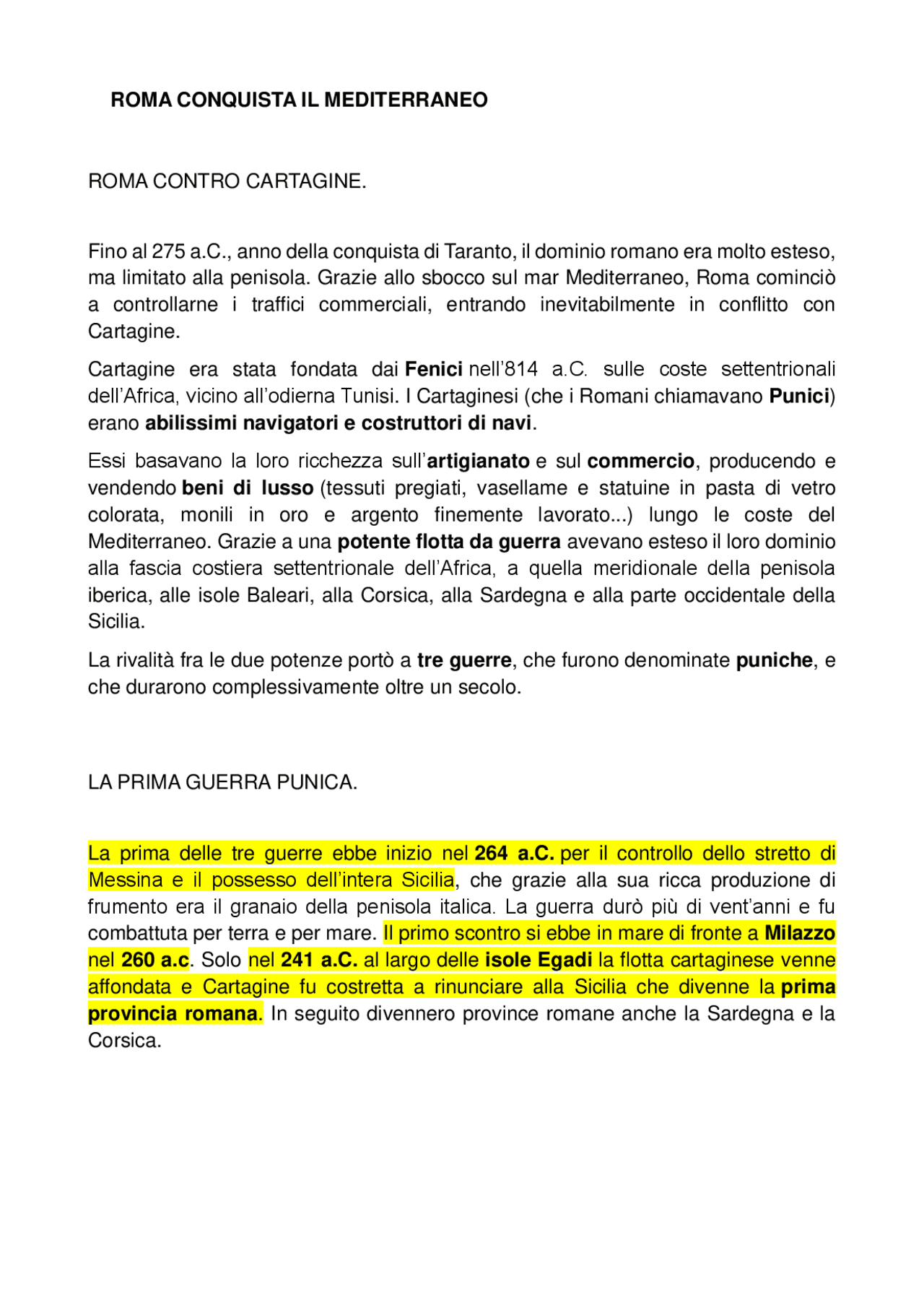 Storia Di Roma Antica Docsity