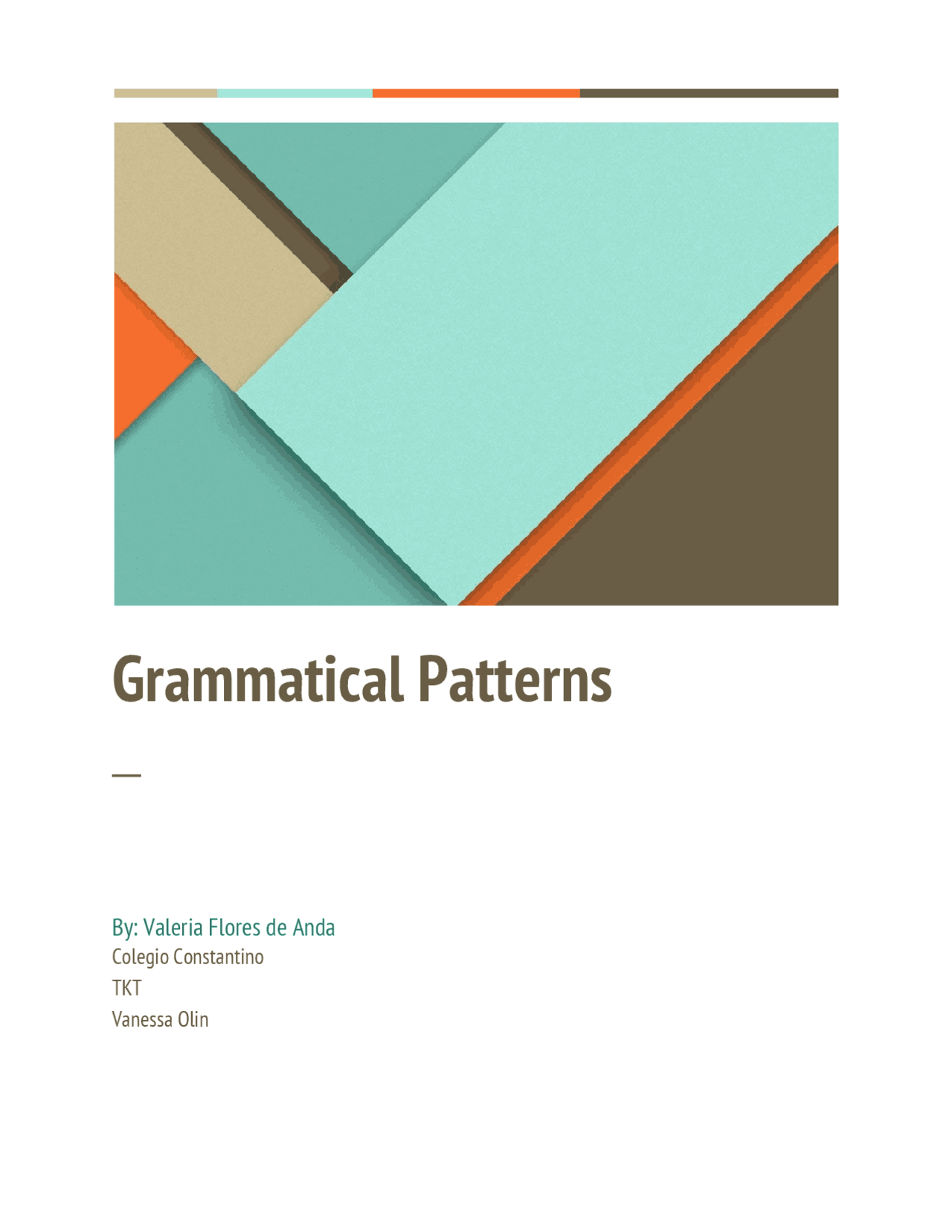 Grammatical patterns - Docsity