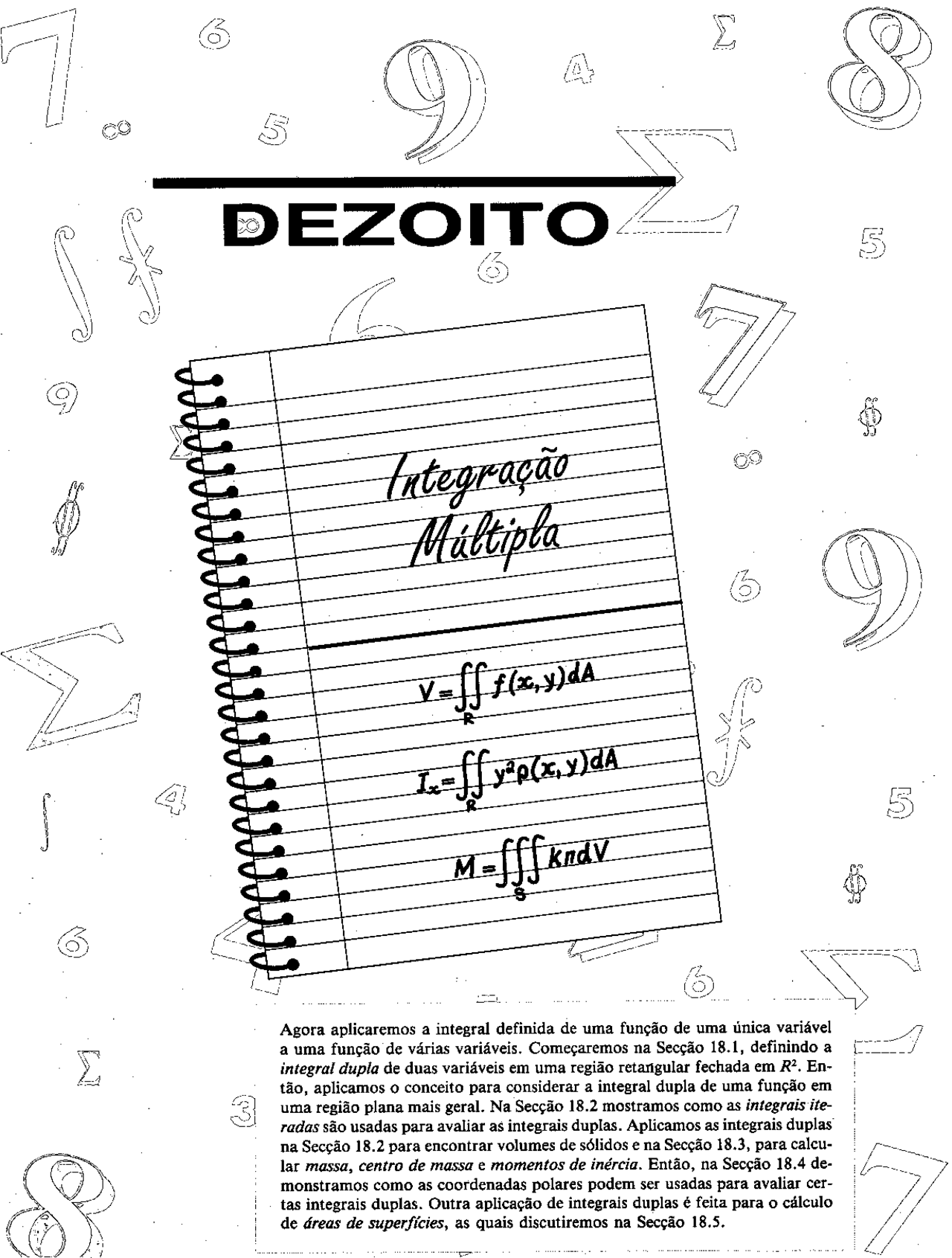 Integrais múltiplas para cálculo três | Resumos Cálculo Avançado | Docsity