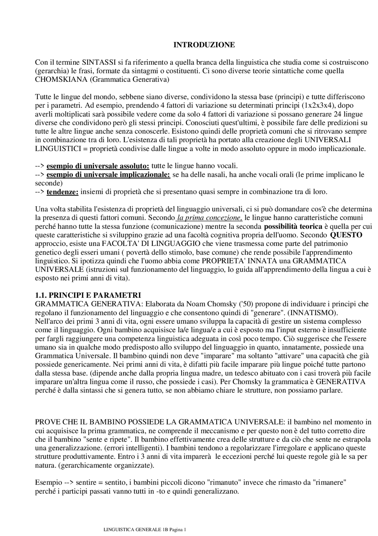 Appunti (con grafici) di LG1 - Elementi di Sintassi ; Frascarelli, Corpina, Ramaglia. - Docsity