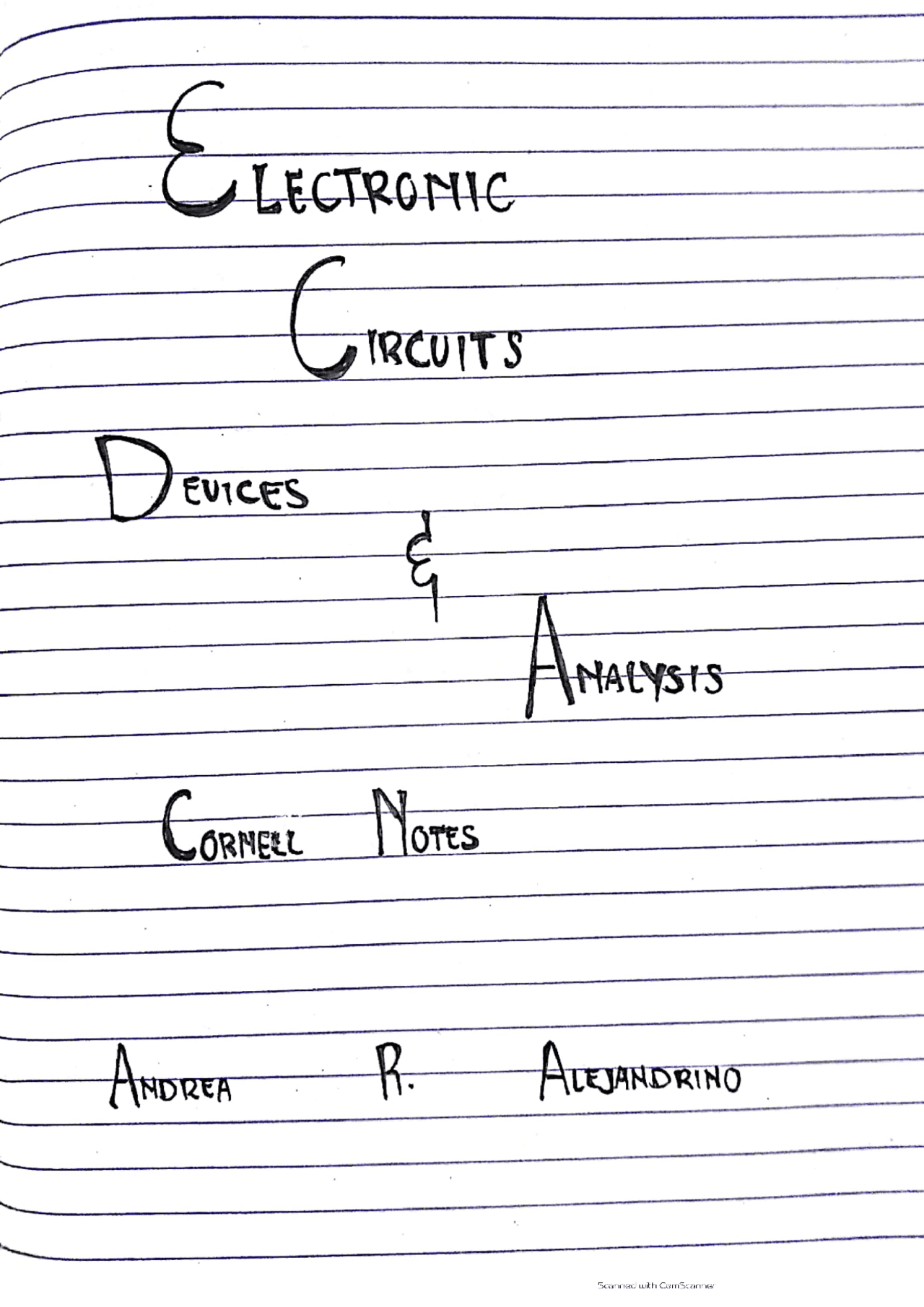 Summary of lessons in electronics - Docsity