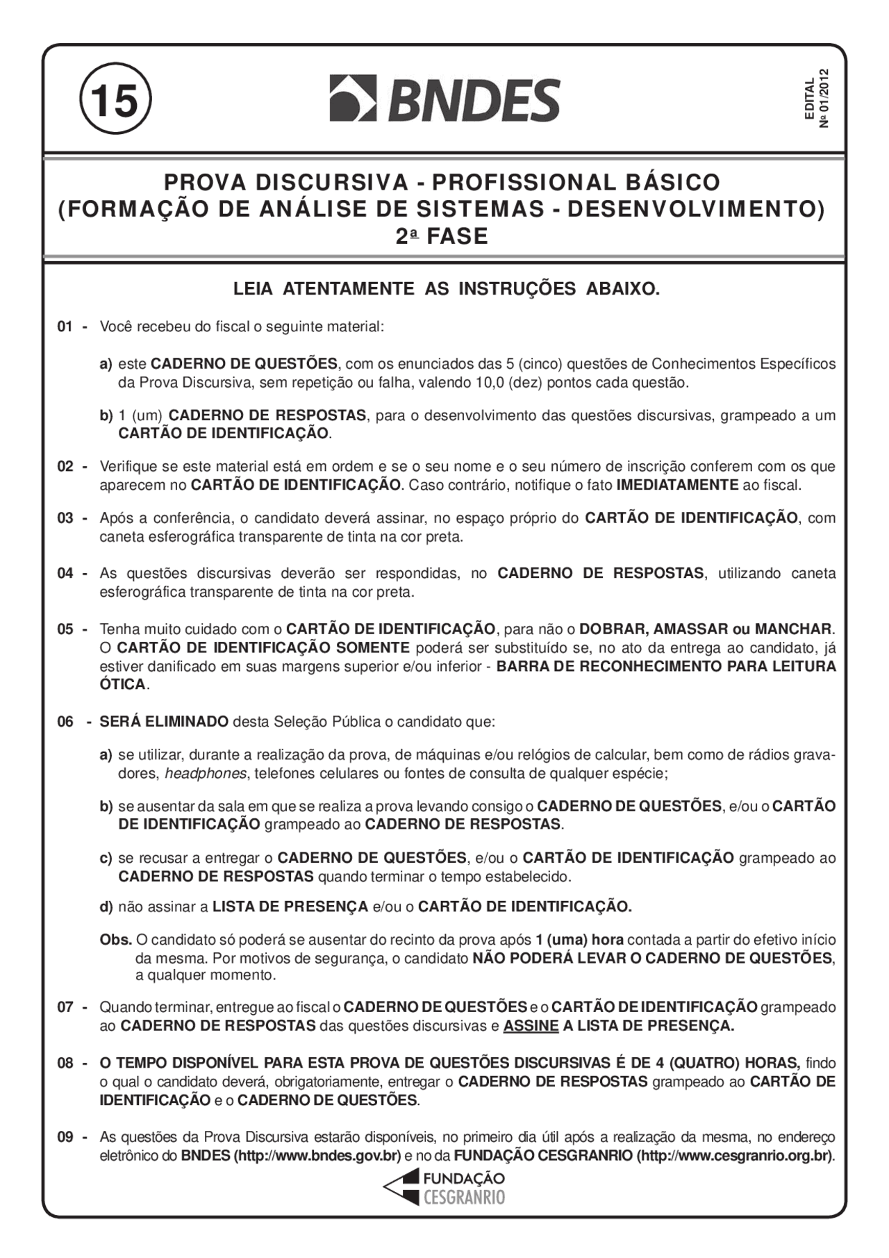 Prova Com O Gabarito Já Pronto Docsity