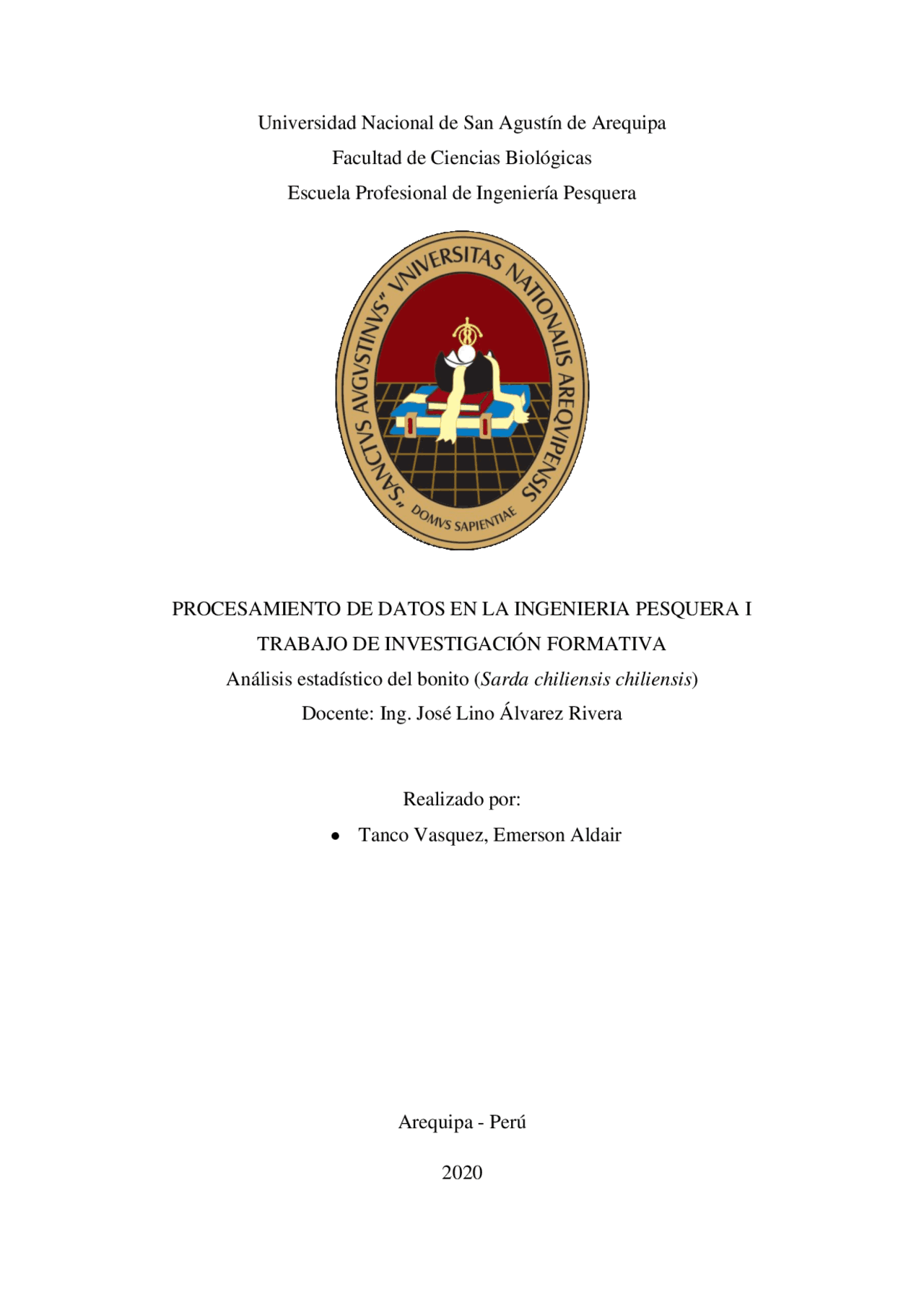 Tif Procesamiento De Datos Monografías Ensayos De Estadística
