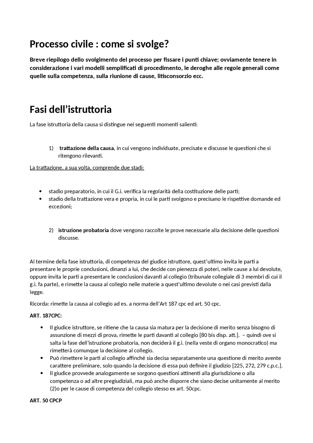 Schema Processo Civile Docsity