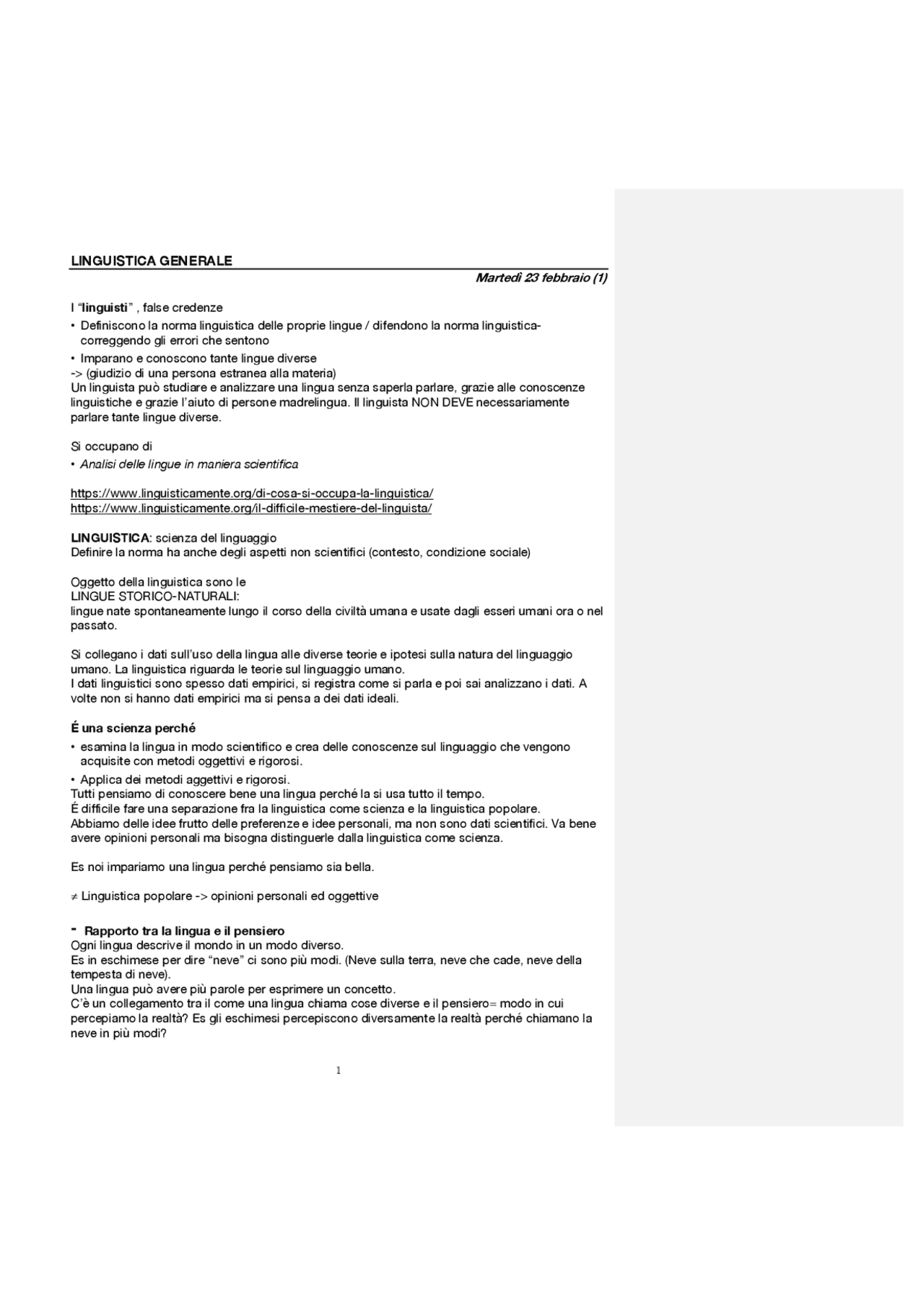 Appunti La Linguistica Un Corso Introduttivo Berruto Gaetano