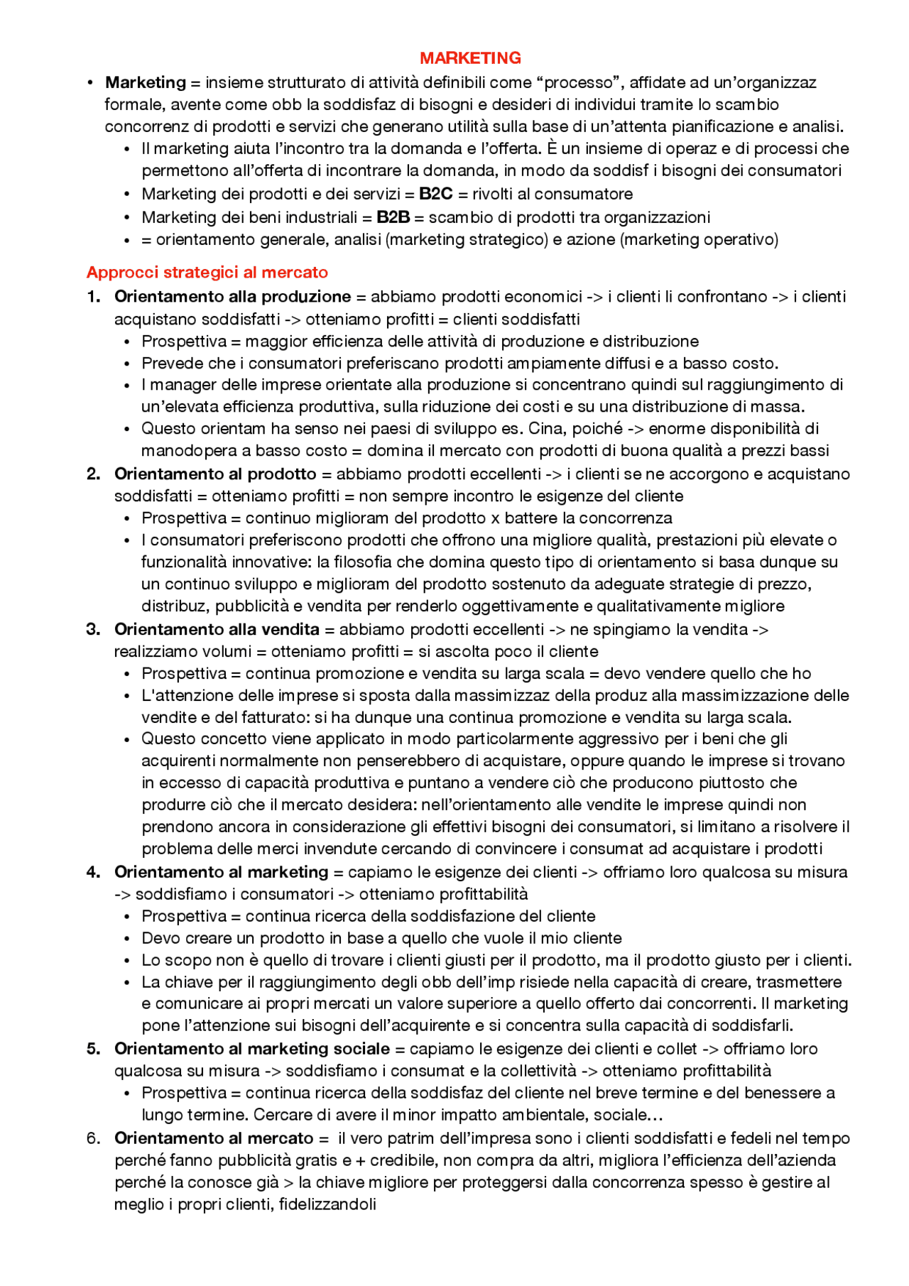 Appunti Marketing Daniele Scarpi 1° E 2° Parziale Docsity