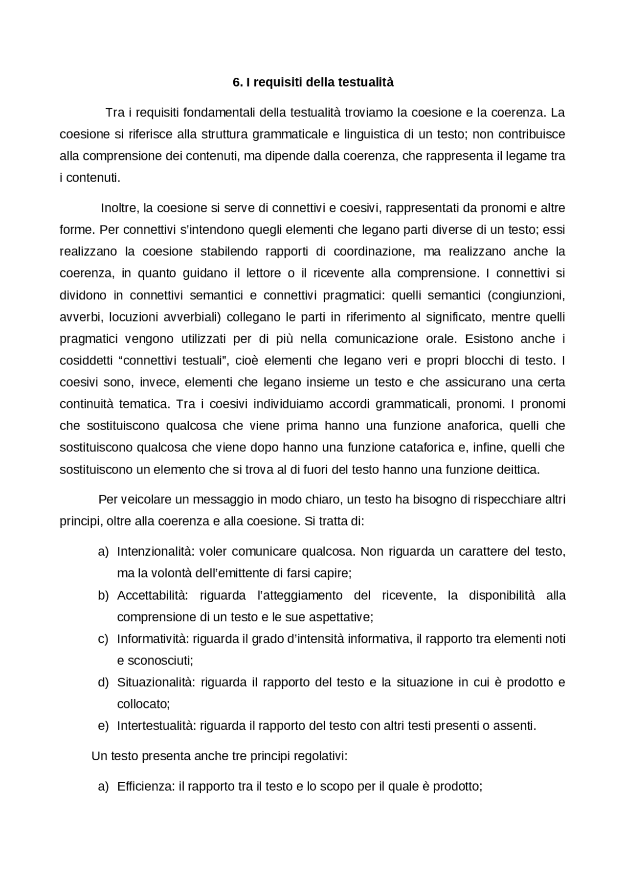 I Requisiti Della Testualità Docsity