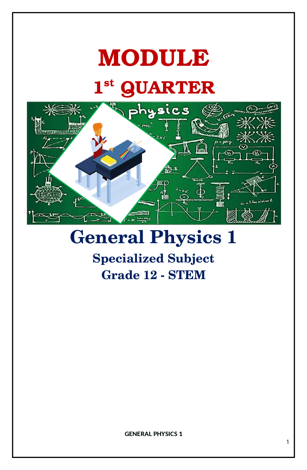 LECTURE NOTES FOR GRADE 12 PHYSICS AT ARELLANO UNIVERSITY PHILIPPINES ...