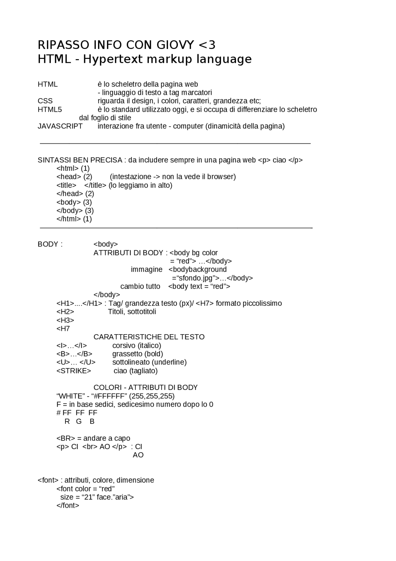 Riassunto Informatica Docsity