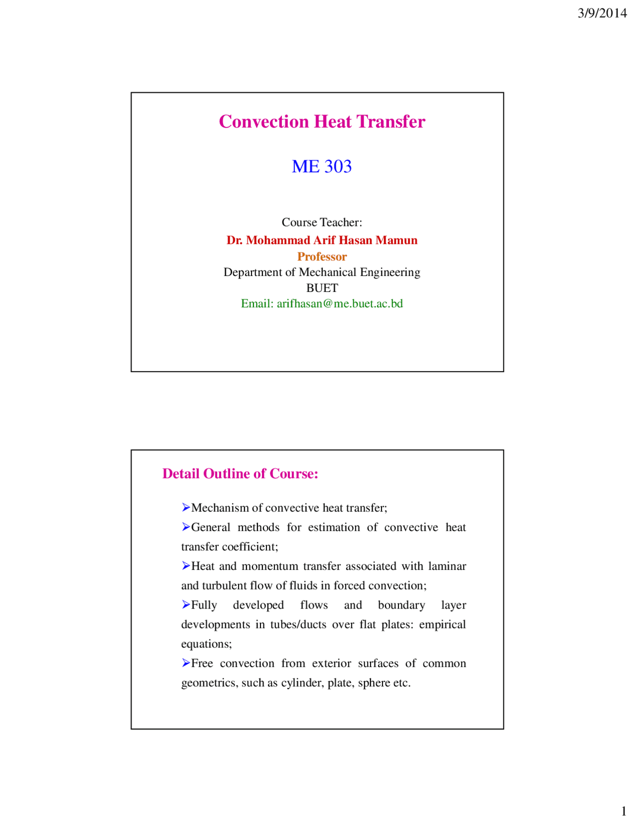Heat and Mass Transfer - Docsity