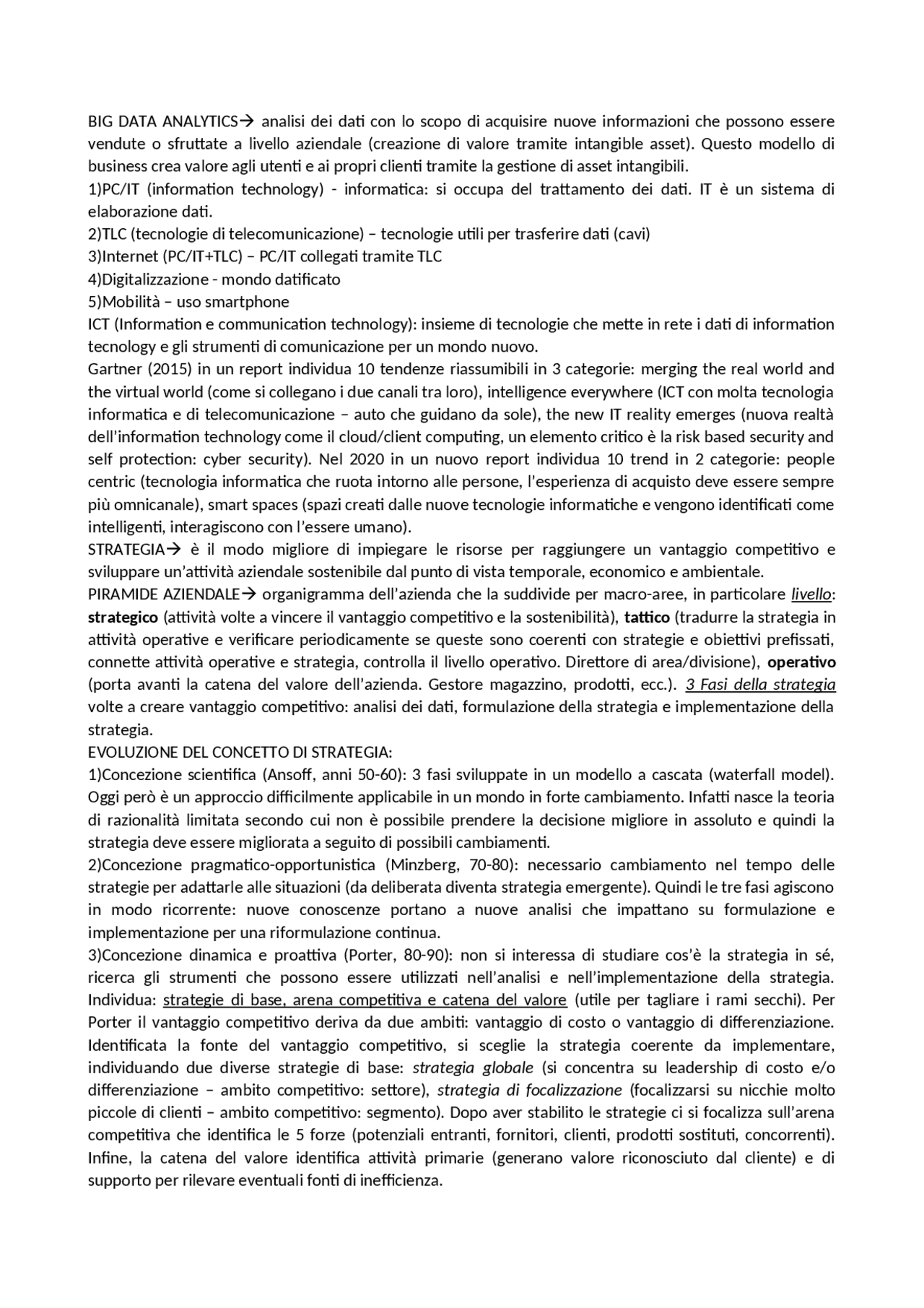 Informatica e nuovi modelli di business - Docsity